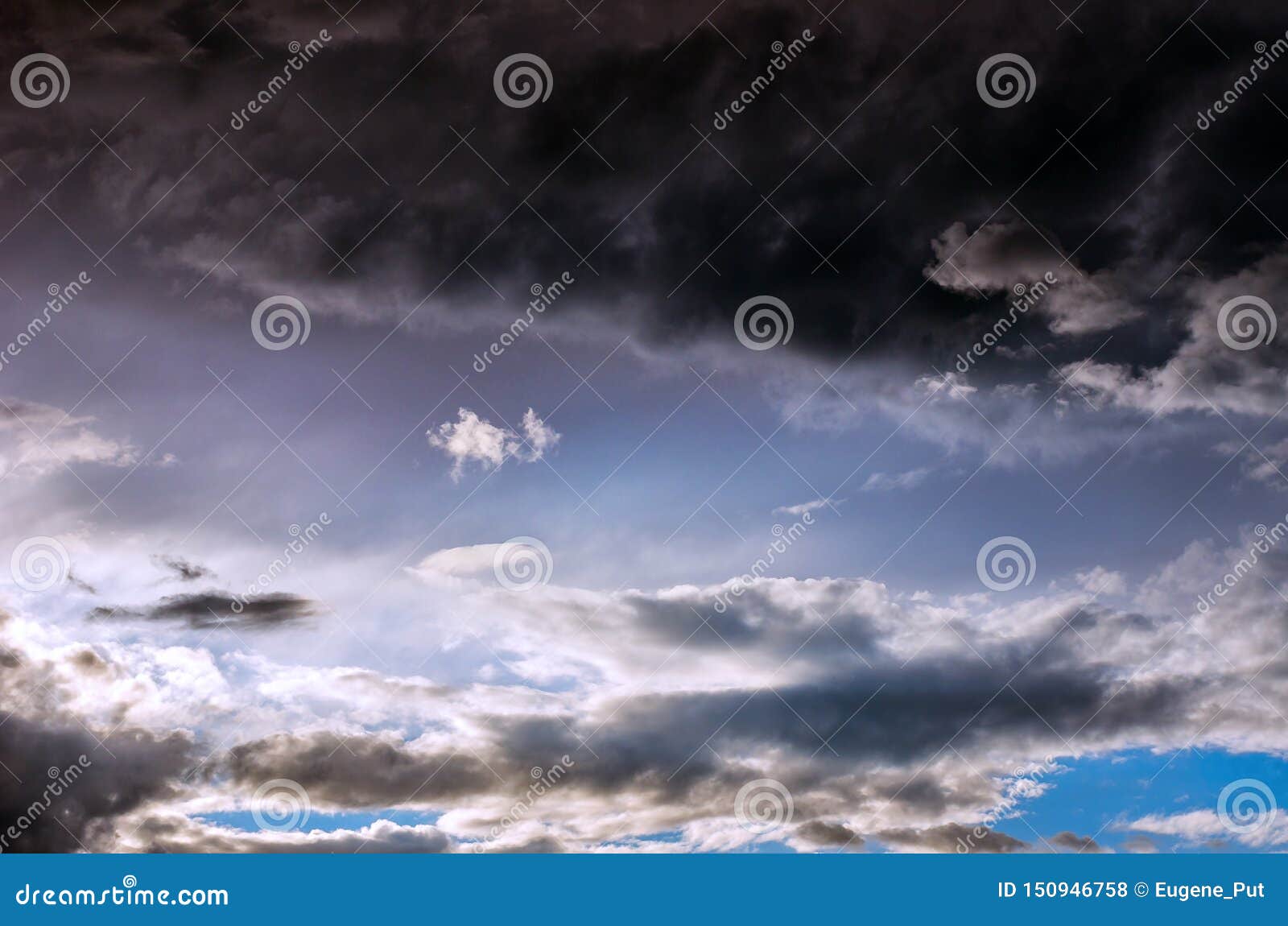 Colorful and Dramatic Sunset Storm Clouds in the Sky. Weather ...
