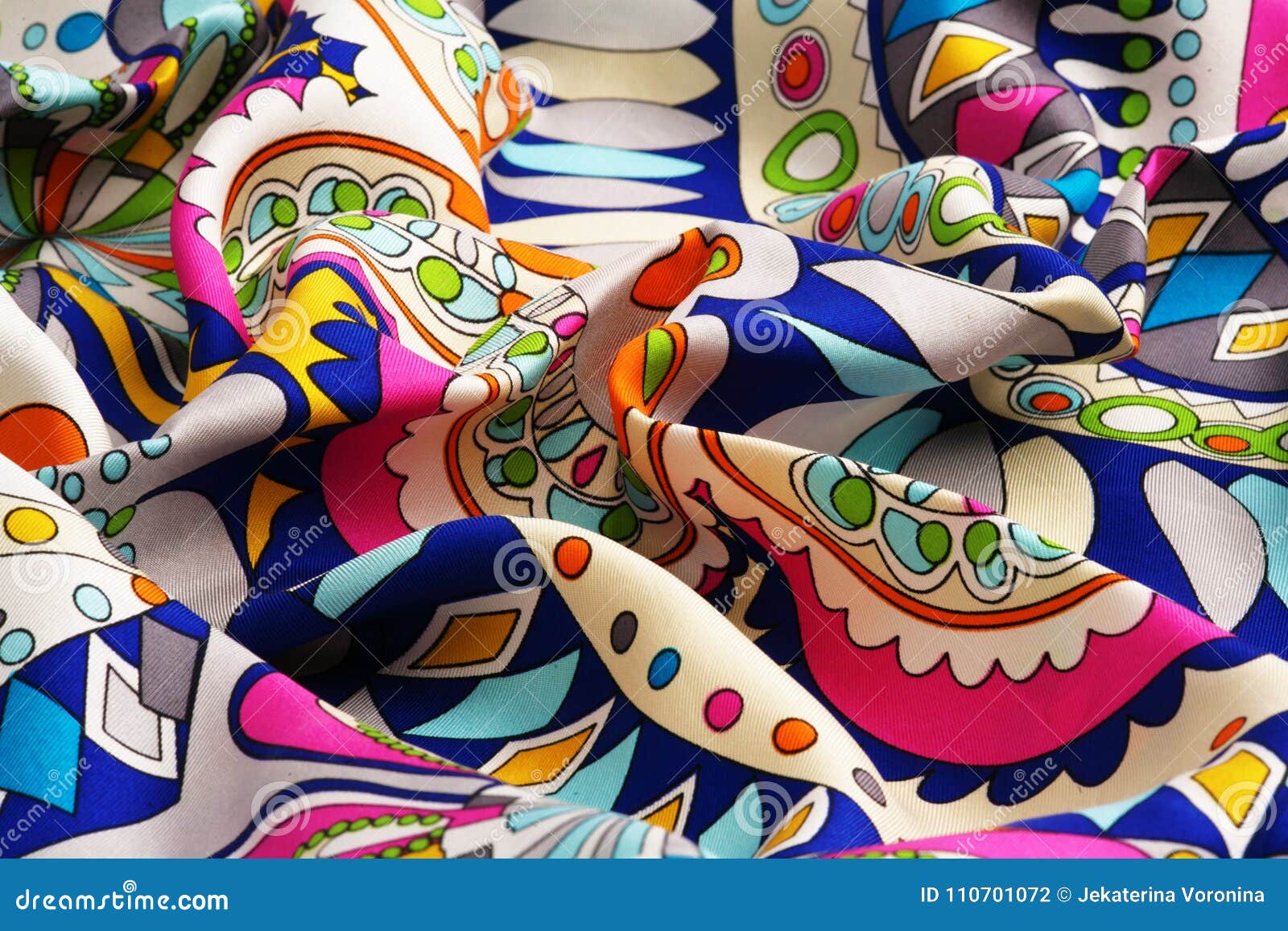 Colorful drape silk fabric stock photo. Image of canvas - 110701072