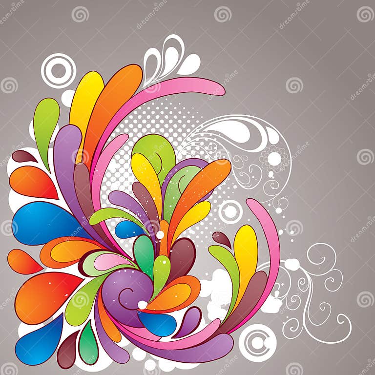 Colorful_drawing stock vector. Illustration of flowing - 12769308