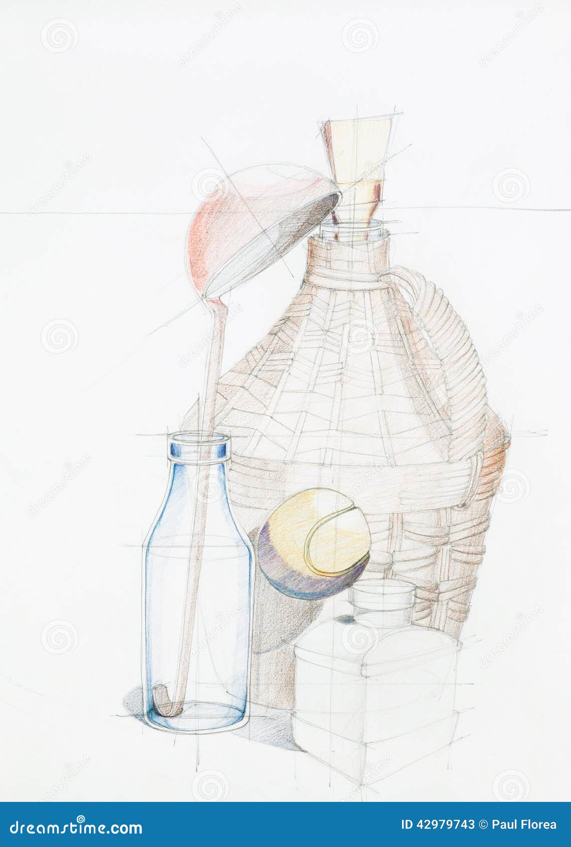 Colorful Drawing of Objects Stock Illustration - Illustration of ...