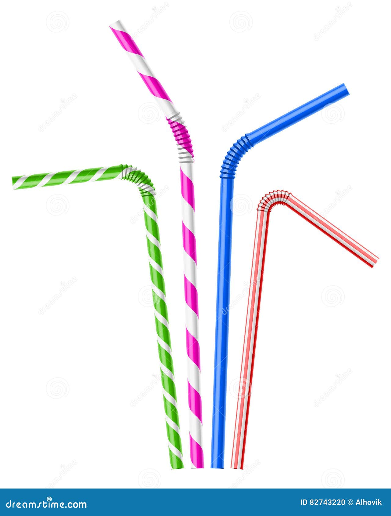 Colorful Drinking Straws Set Stock Vector - Illustration of plastic ...