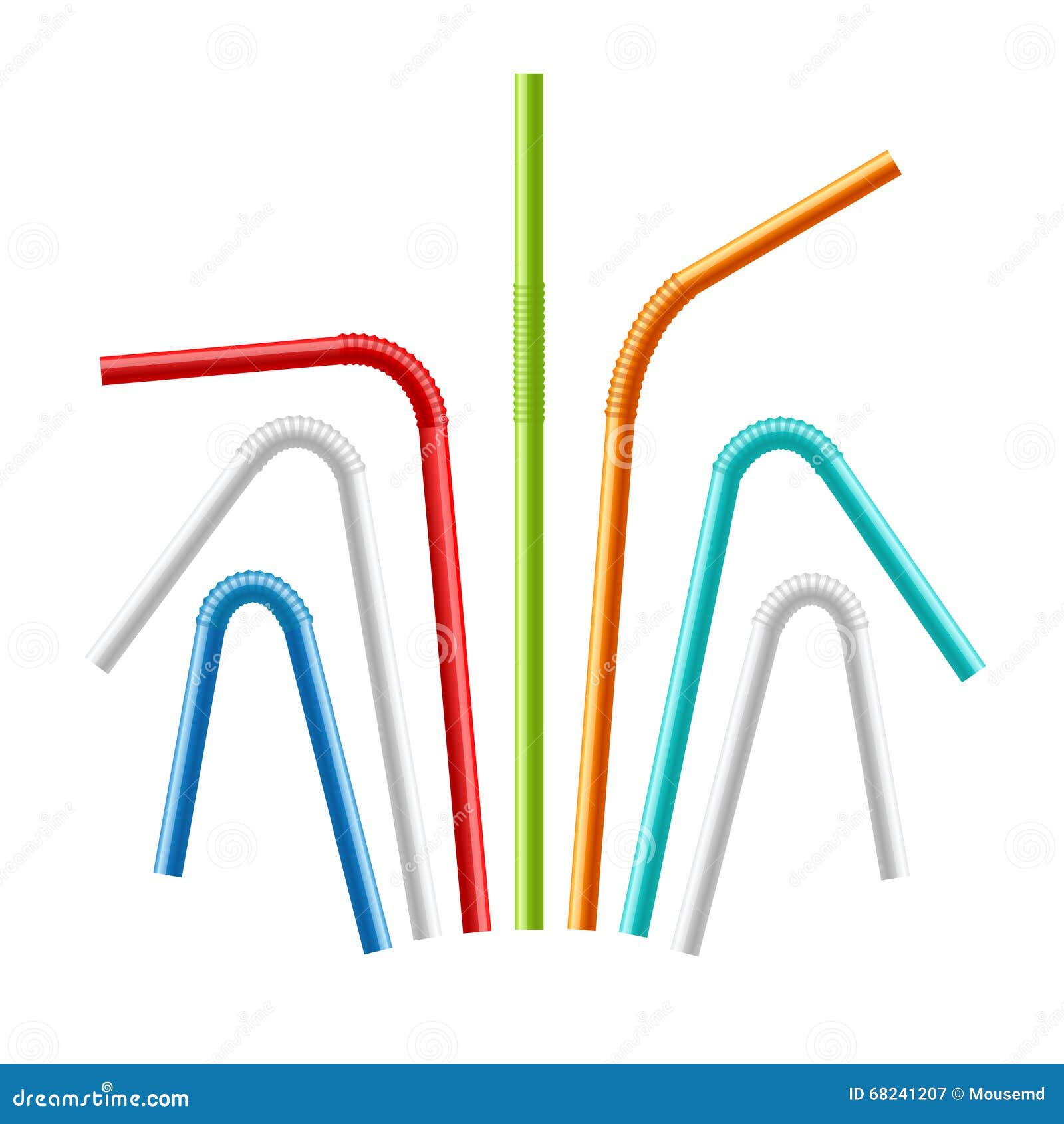 Colorful Drinking Straws. Cartoon Vector | CartoonDealer.com #72803003