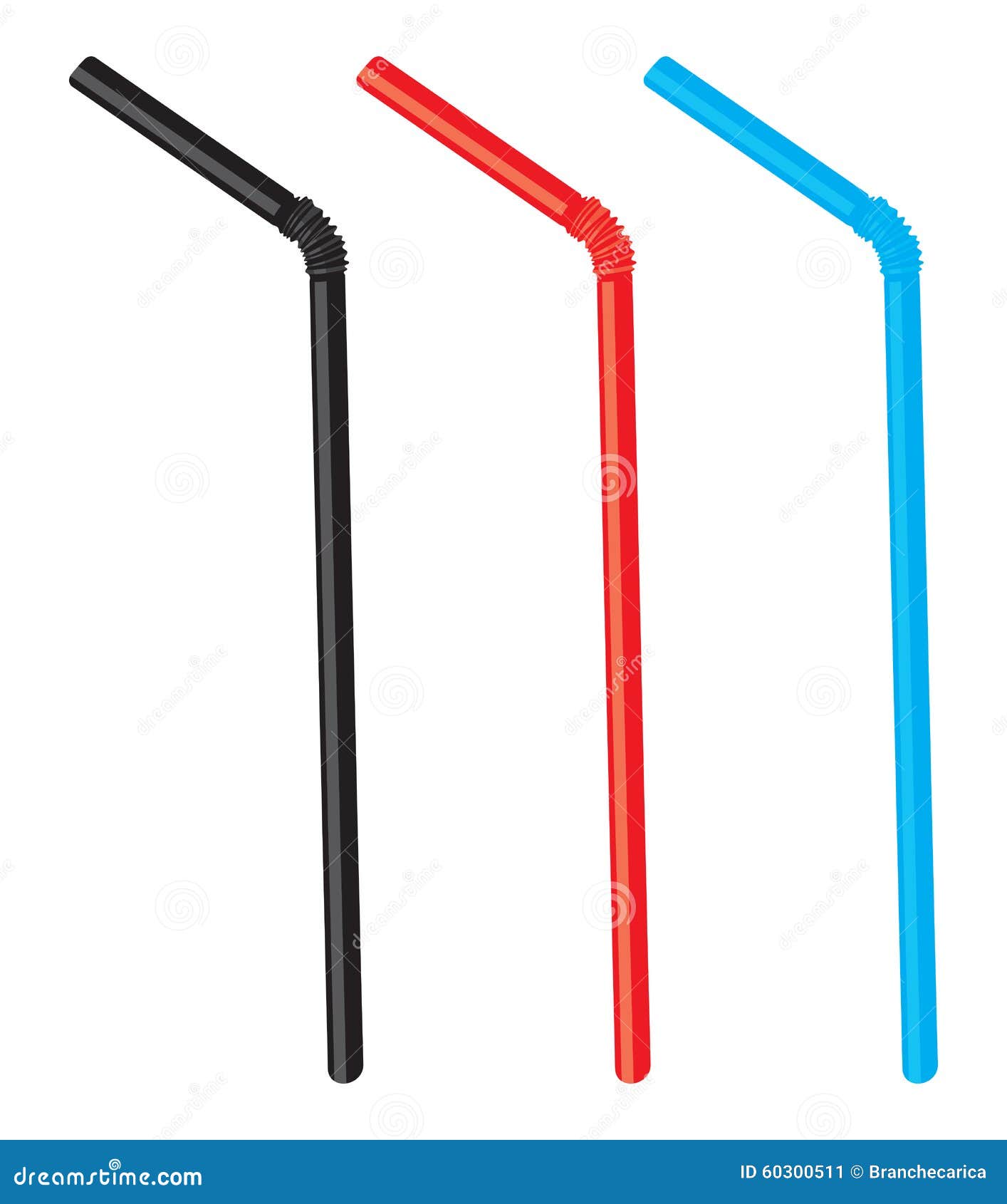 Colorful Drinking Straws. Cartoon Vector | CartoonDealer.com #72803003