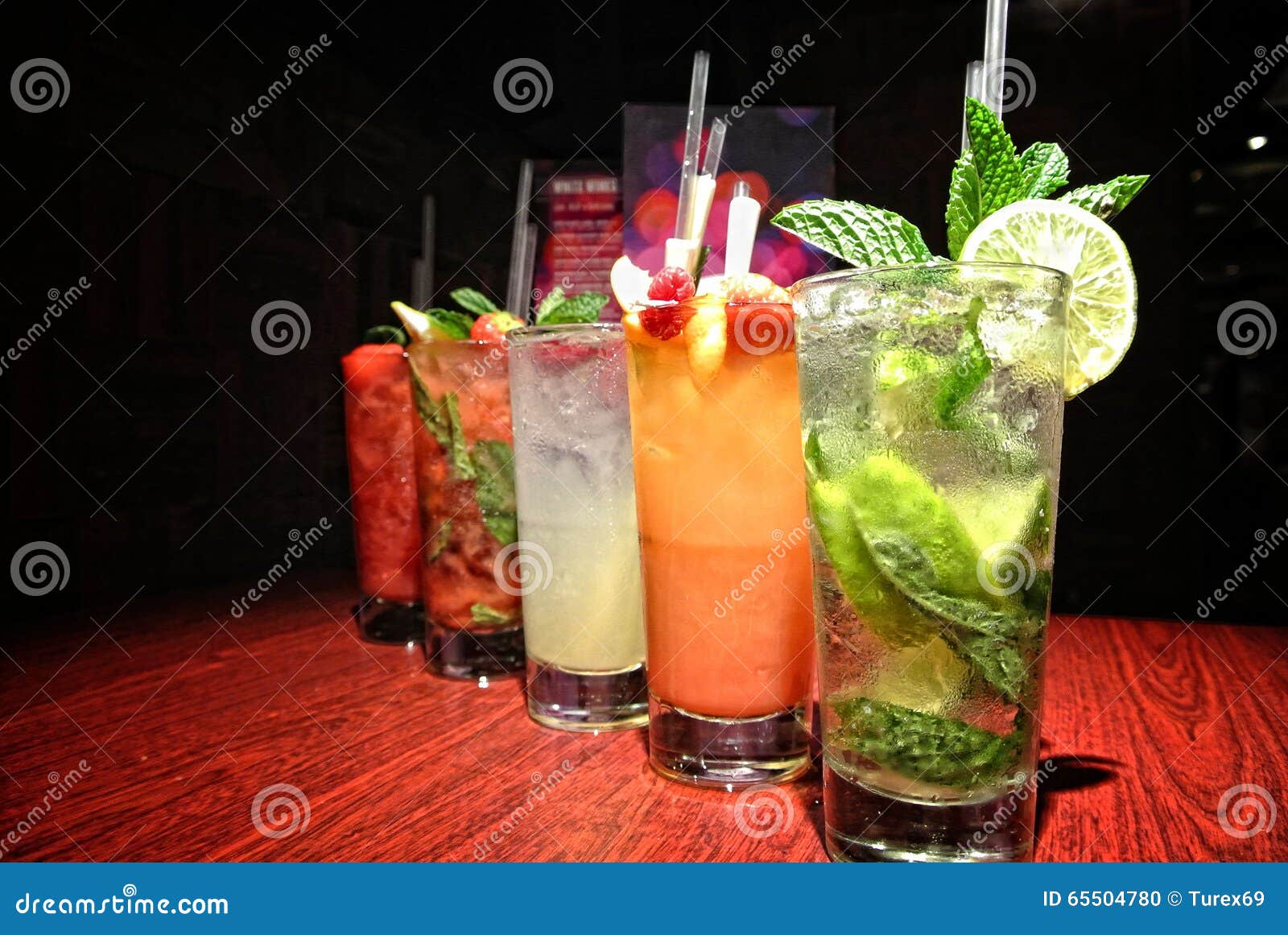 Colorful drinks stock photo. Image of alkohol, drinks - 65504780