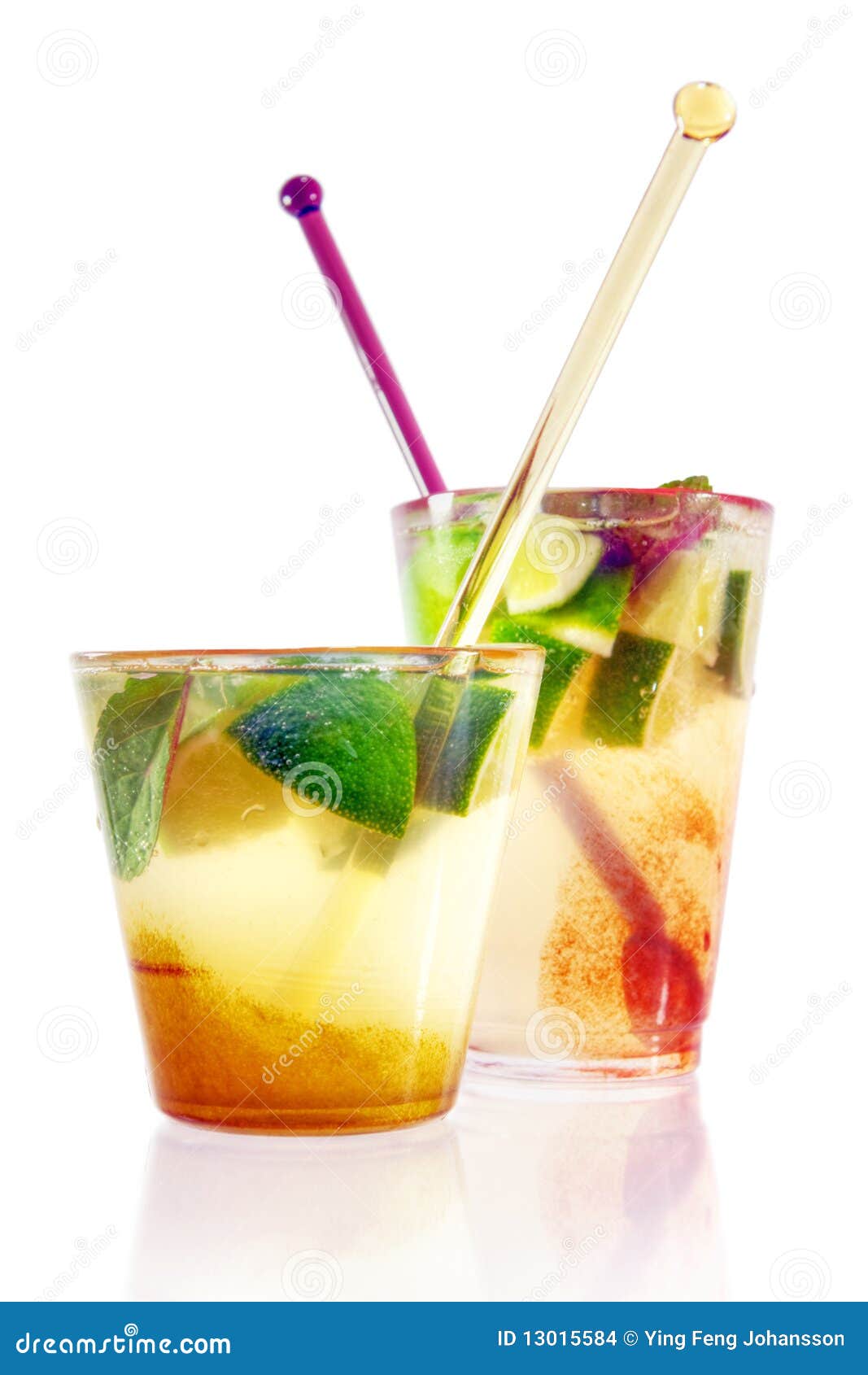 Colorful Drinks Isolated on White Stock Photo - Image of life, close ...
