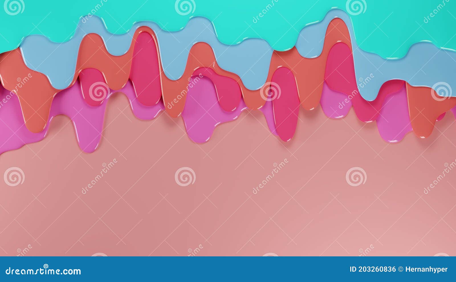 Colorful Dripping Layers in Pastel Colors. Abstract Concept Background ...