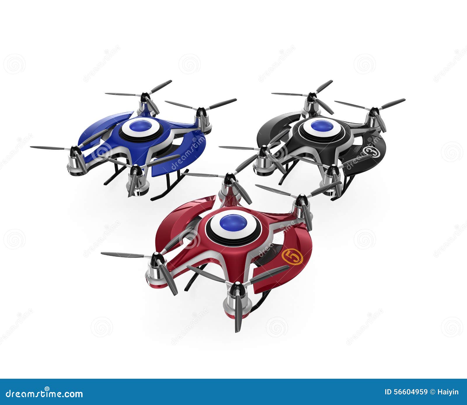 Colorful Drones on the Ground. Stock Illustration - Illustration of ...