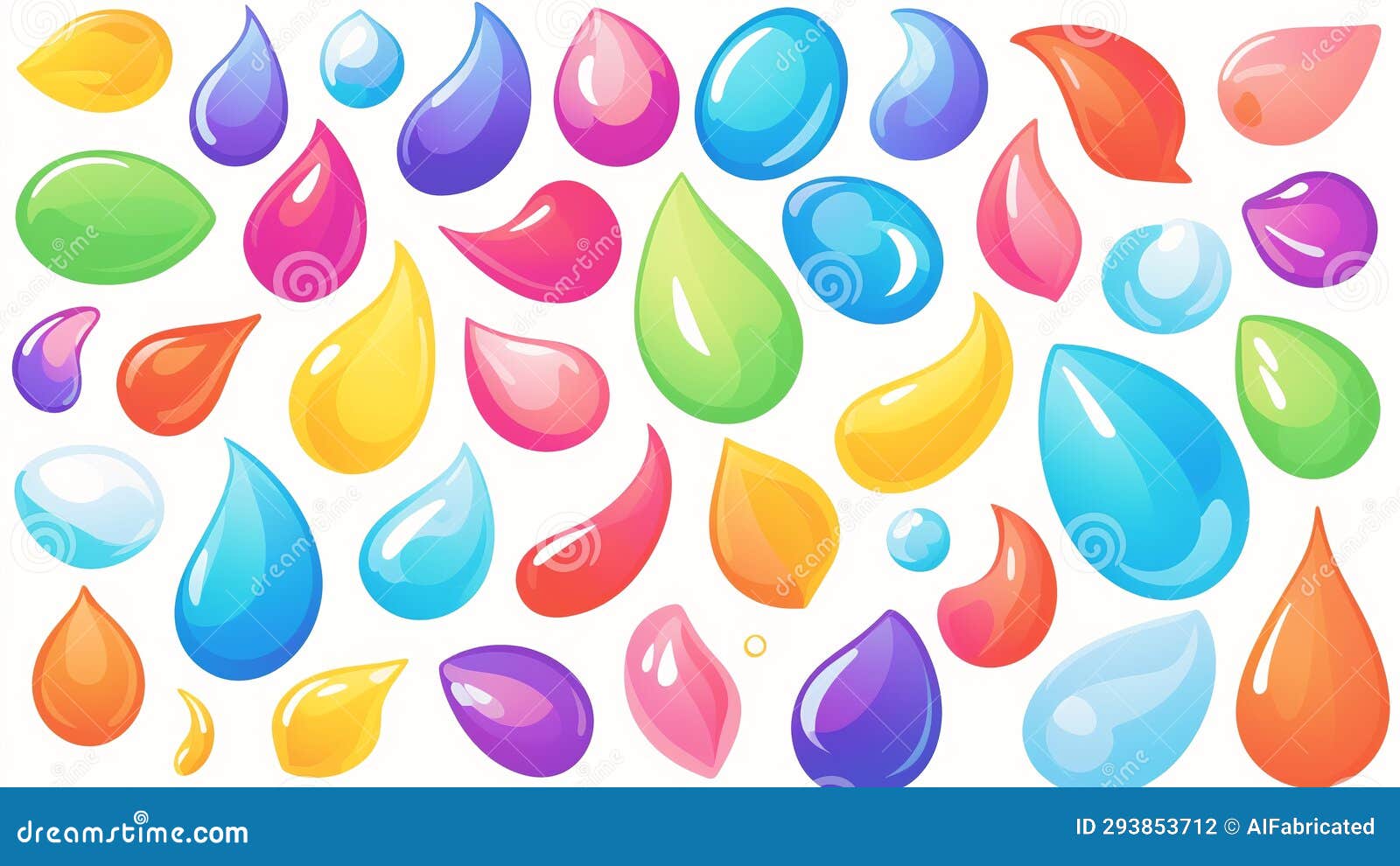 Colorful Drops Clipart Clipart Stock Illustration - Illustration of ...