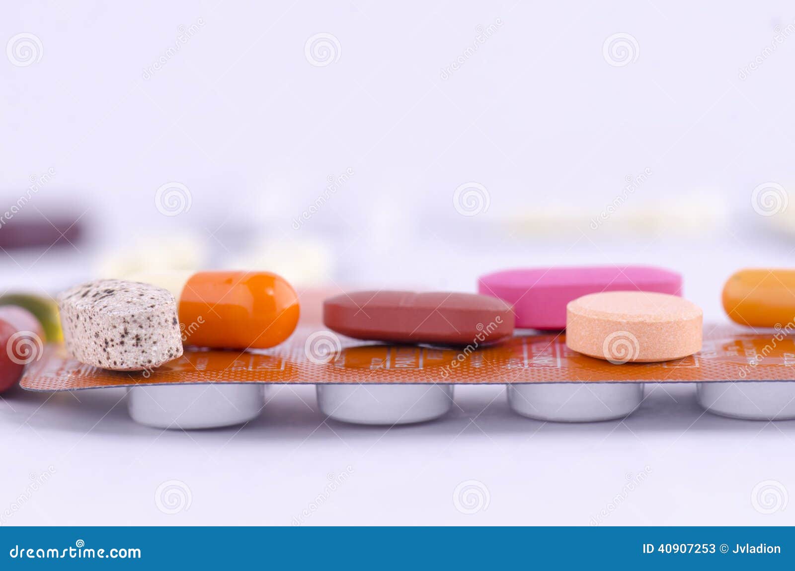 Colorful Drugs on Top a Packed Medication Stock Image - Image of ...