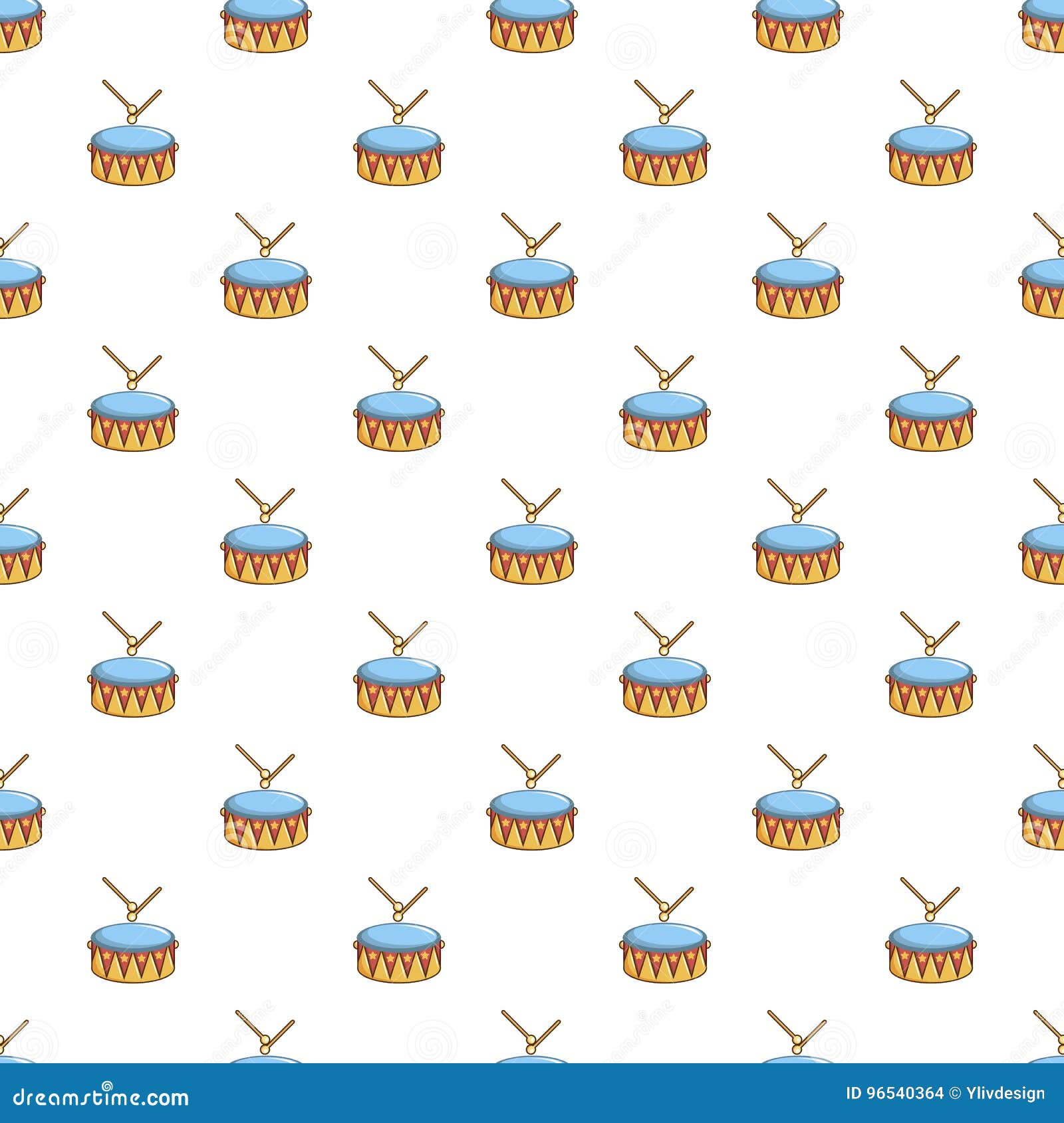 Colorful Drum Set With Music Notes Isolated Vector Illustration Design ...