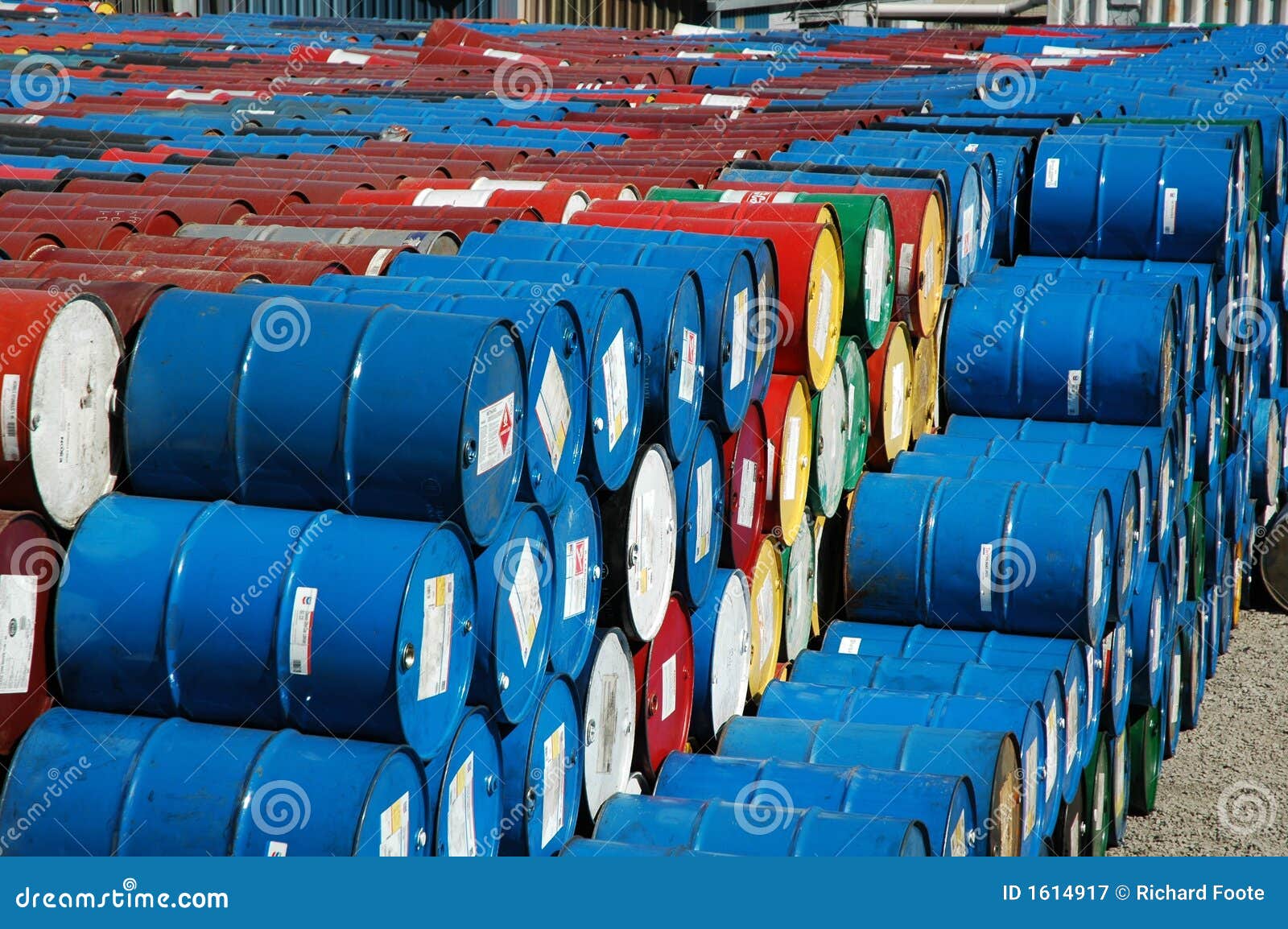 Colorful Drums stock image. Image of cans, stacks, yellow - 1614917