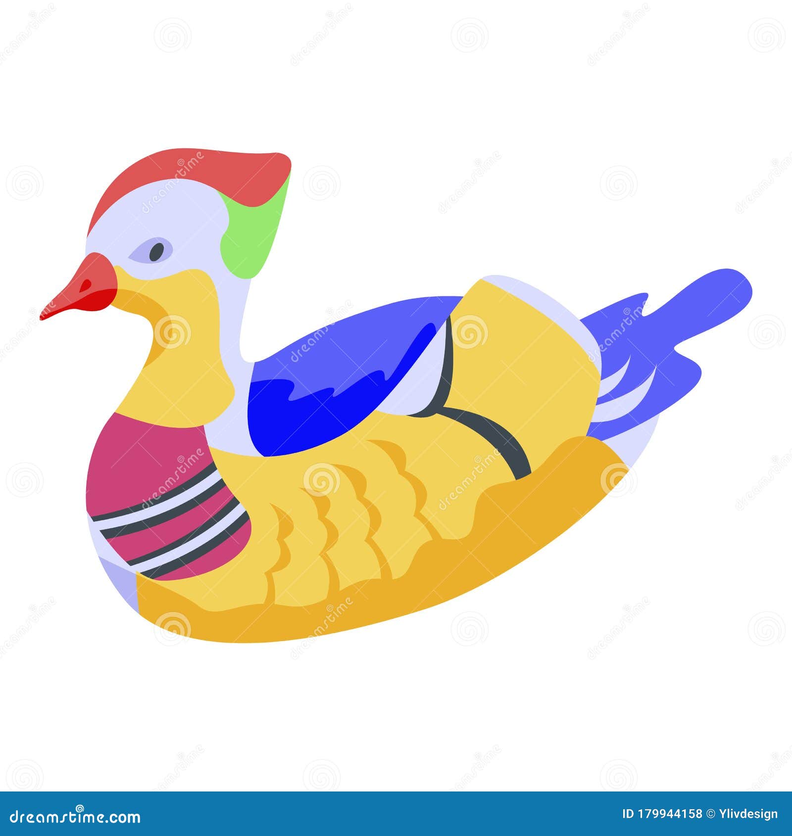 Colorful Duck Icon, Isometric Style Stock Vector - Illustration of ...