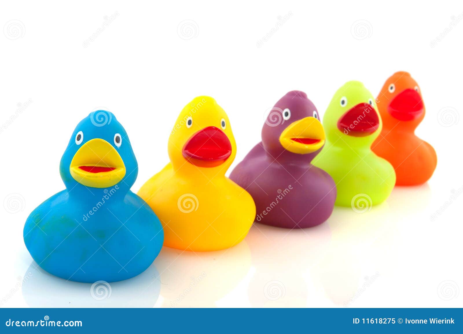 Colorful ducks stock image. Image of toys, orange, five - 11618275