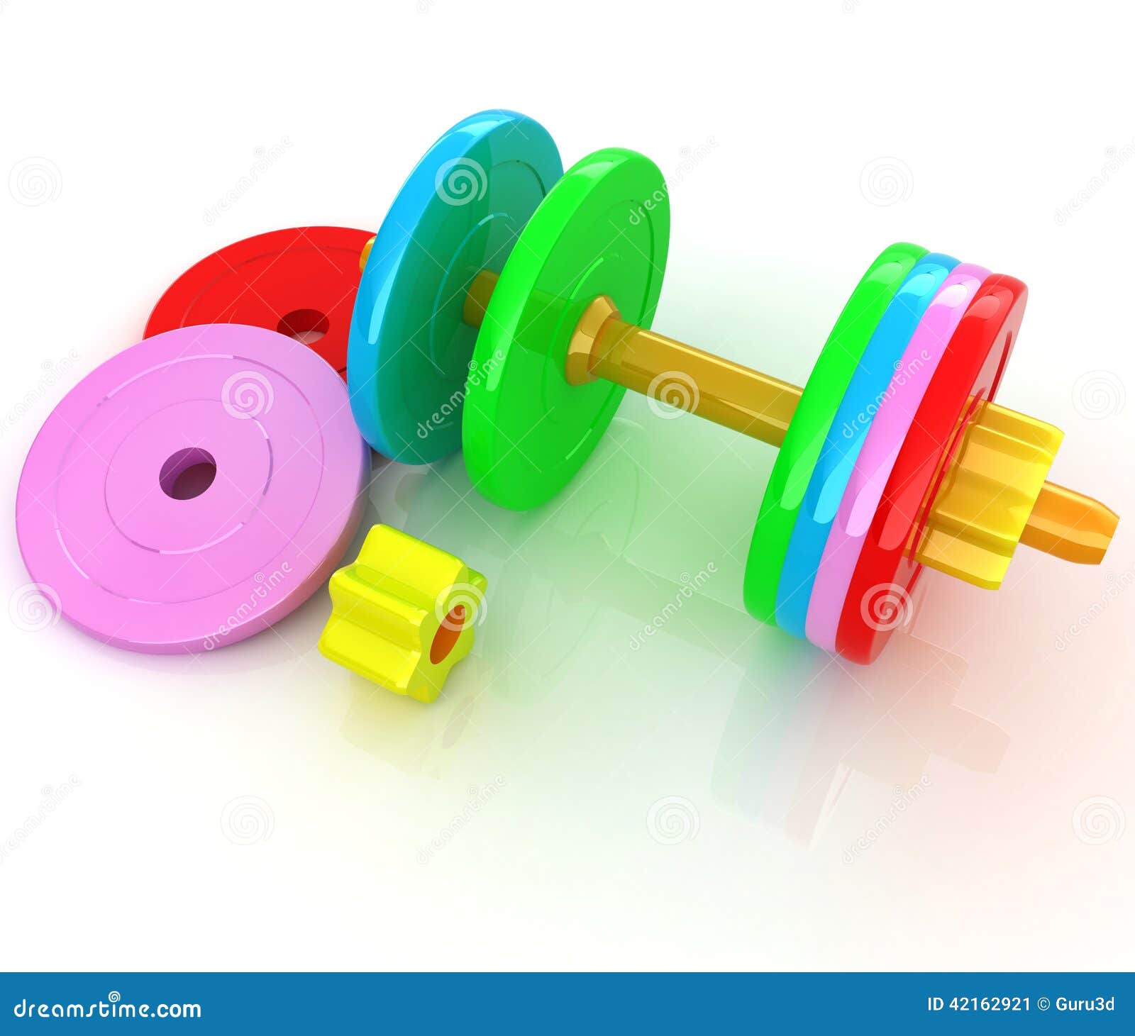 Colorful Dumbbells are Assembly and Disassembly Stock Illustration ...