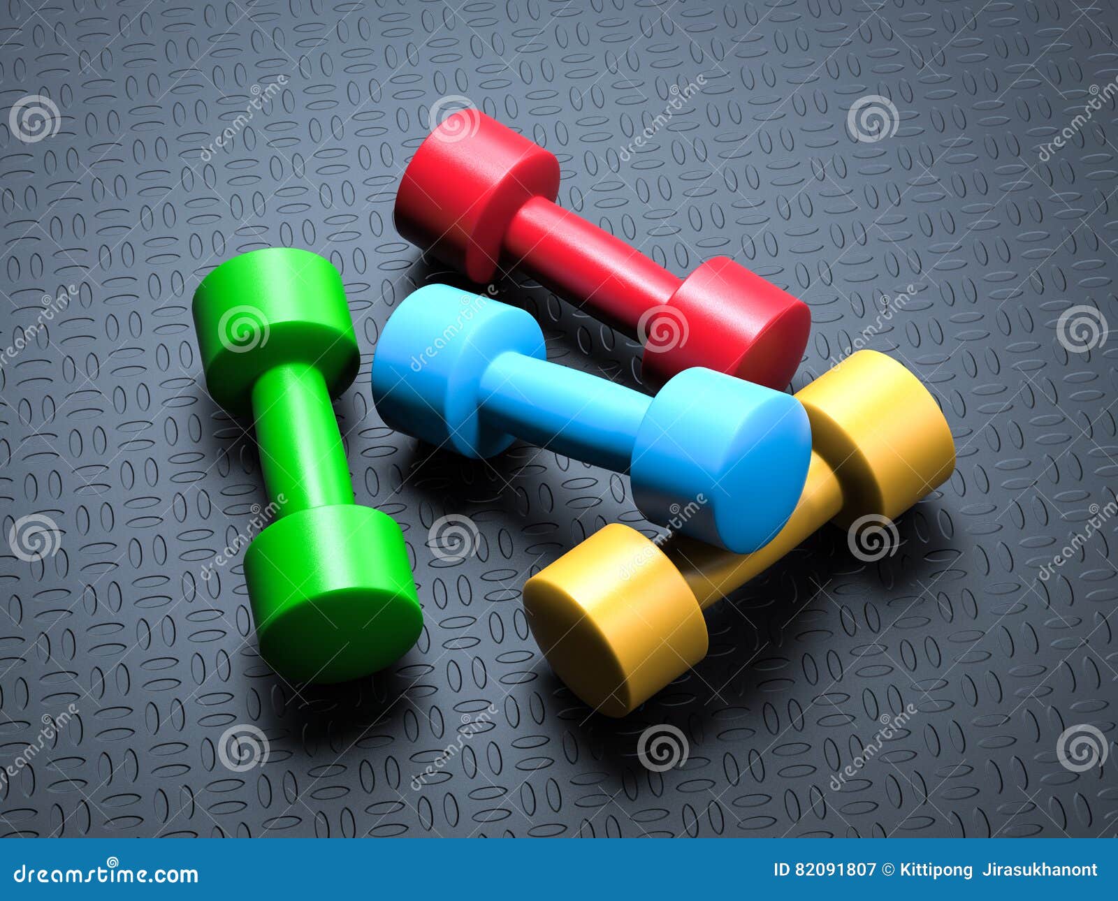 Colorful dumbbells stock illustration. Illustration of dumbells - 82091807