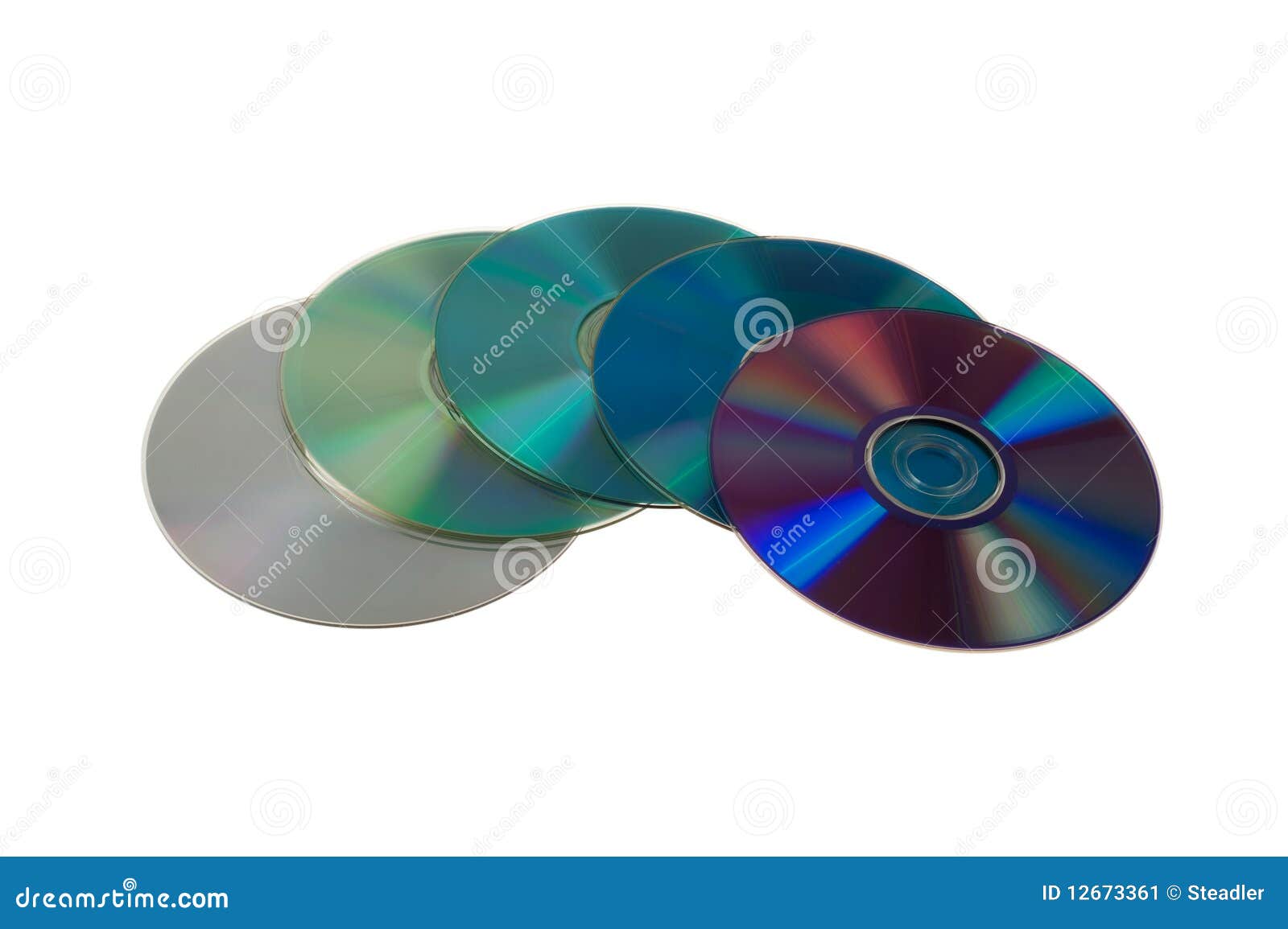 Colorful DVDs stock image. Image of isolated, software - 12673361