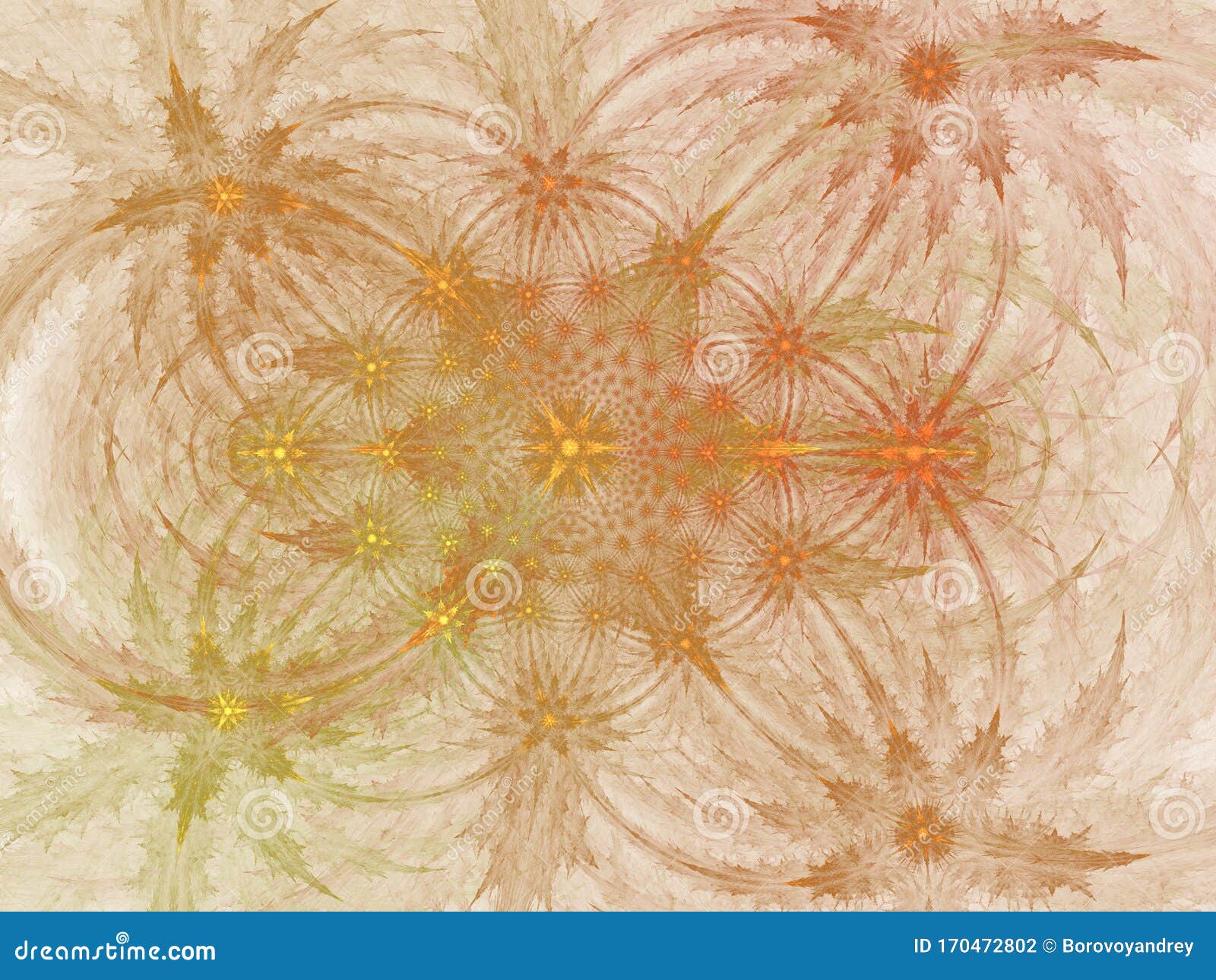 Colorful and Dynamic Feathered Fractal Spikes (computer Generated ...