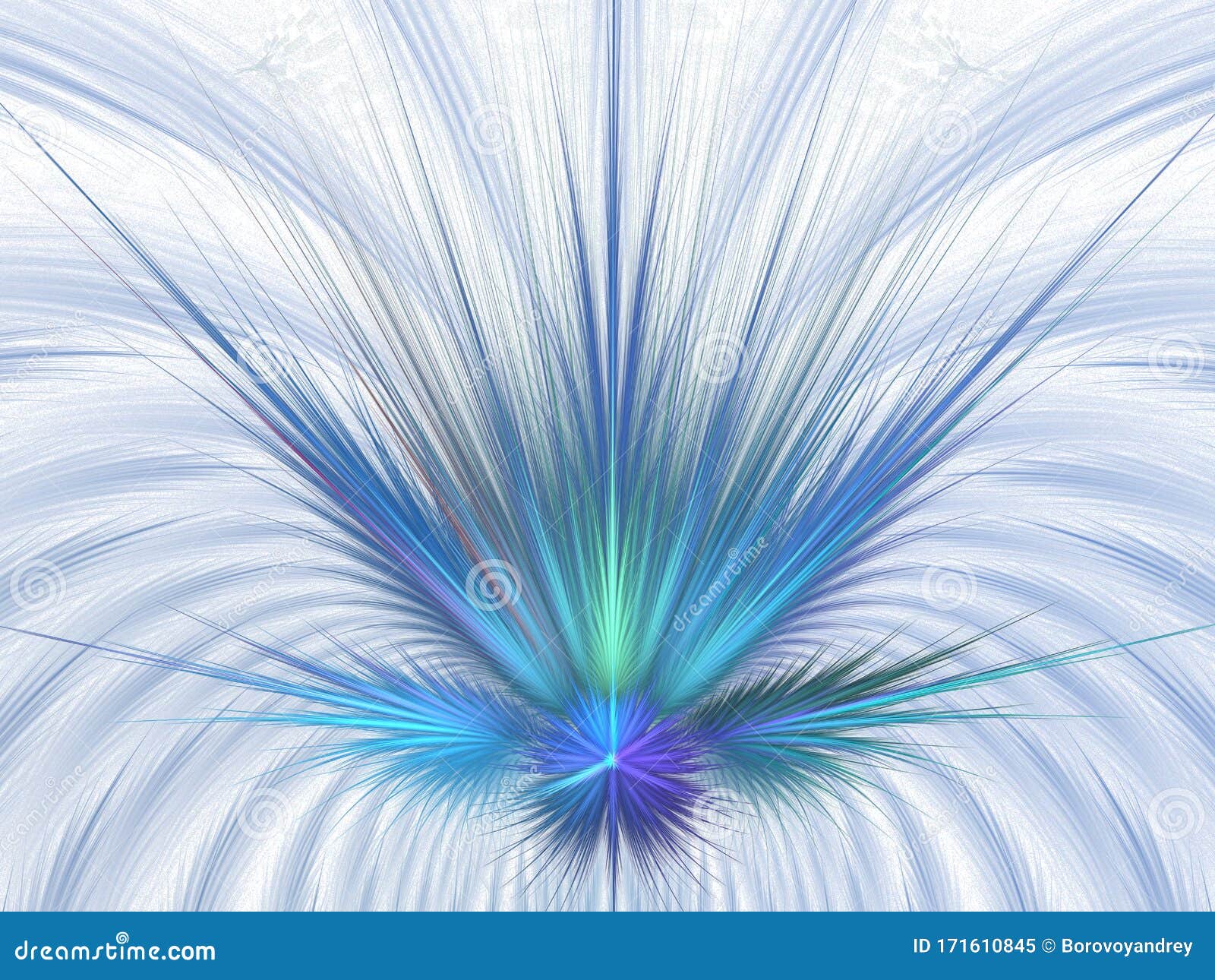 Colorful and Dynamic Feathered Fractal Spikes Computer Generated ...