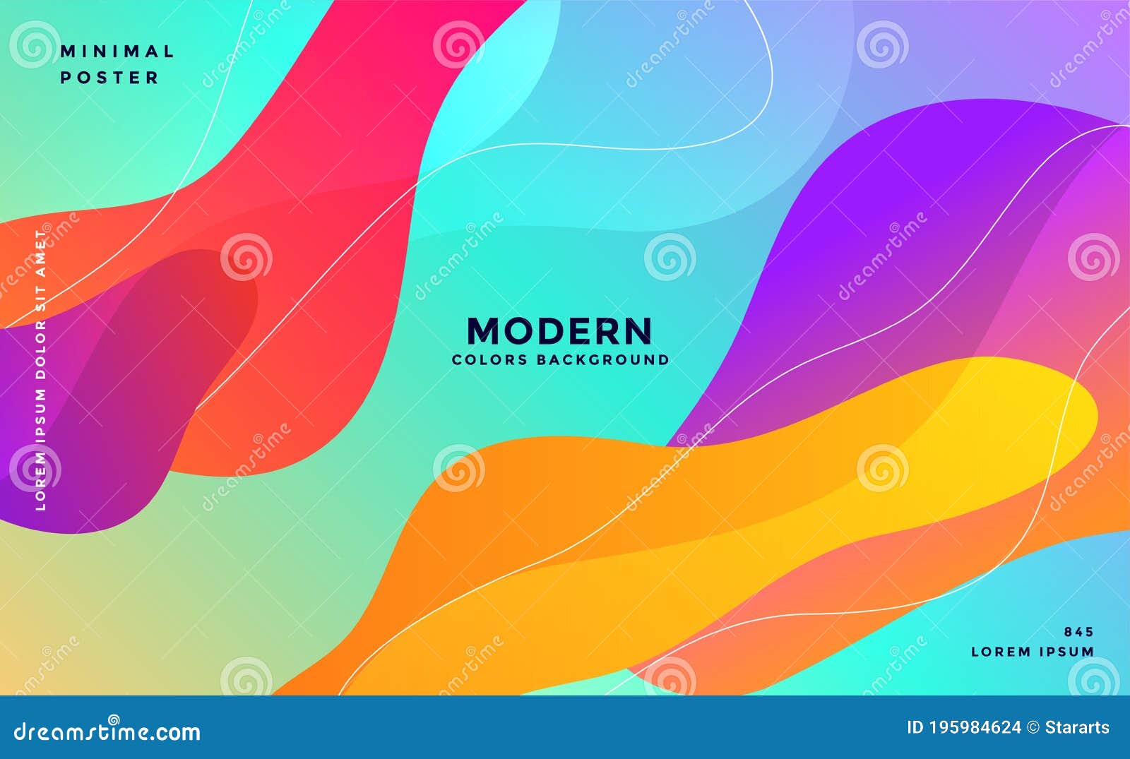Colorful Dynamic Fluid Shape Banner Design Stock Vector - Illustration ...