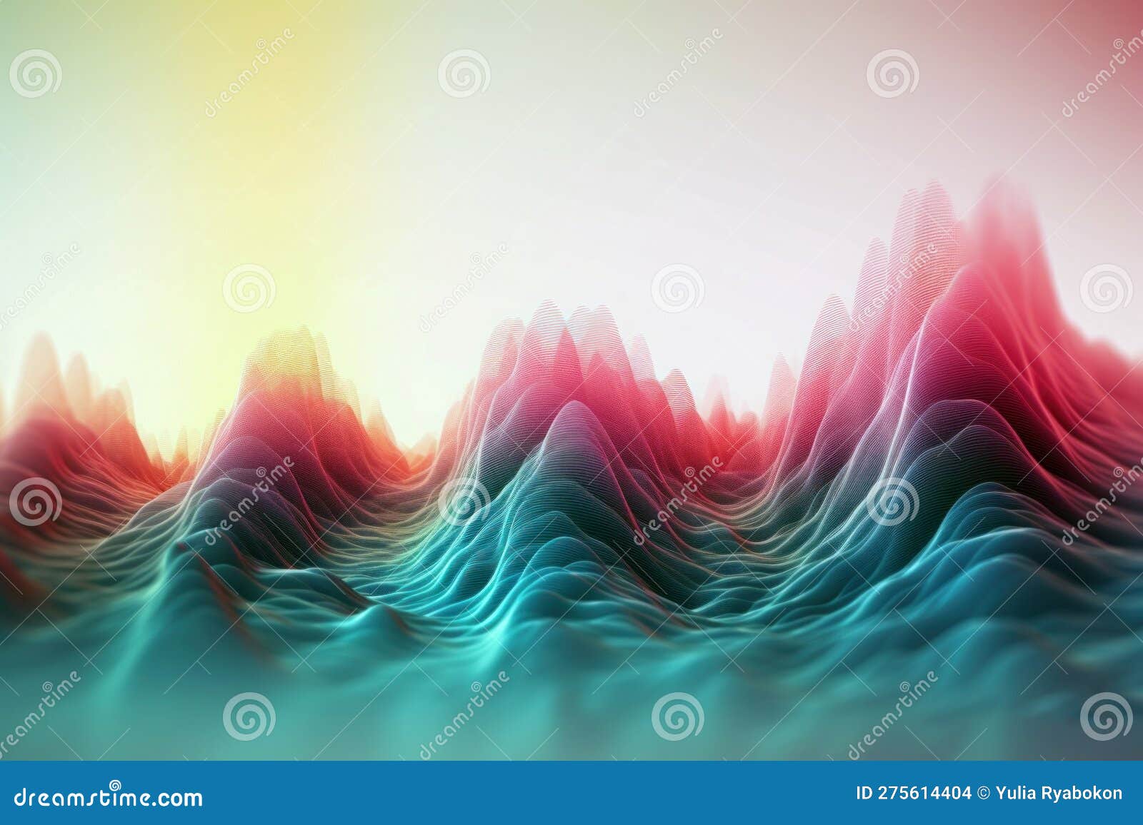 Colorful Dynamic Sound Wave. Generate Ai Stock Illustration ...