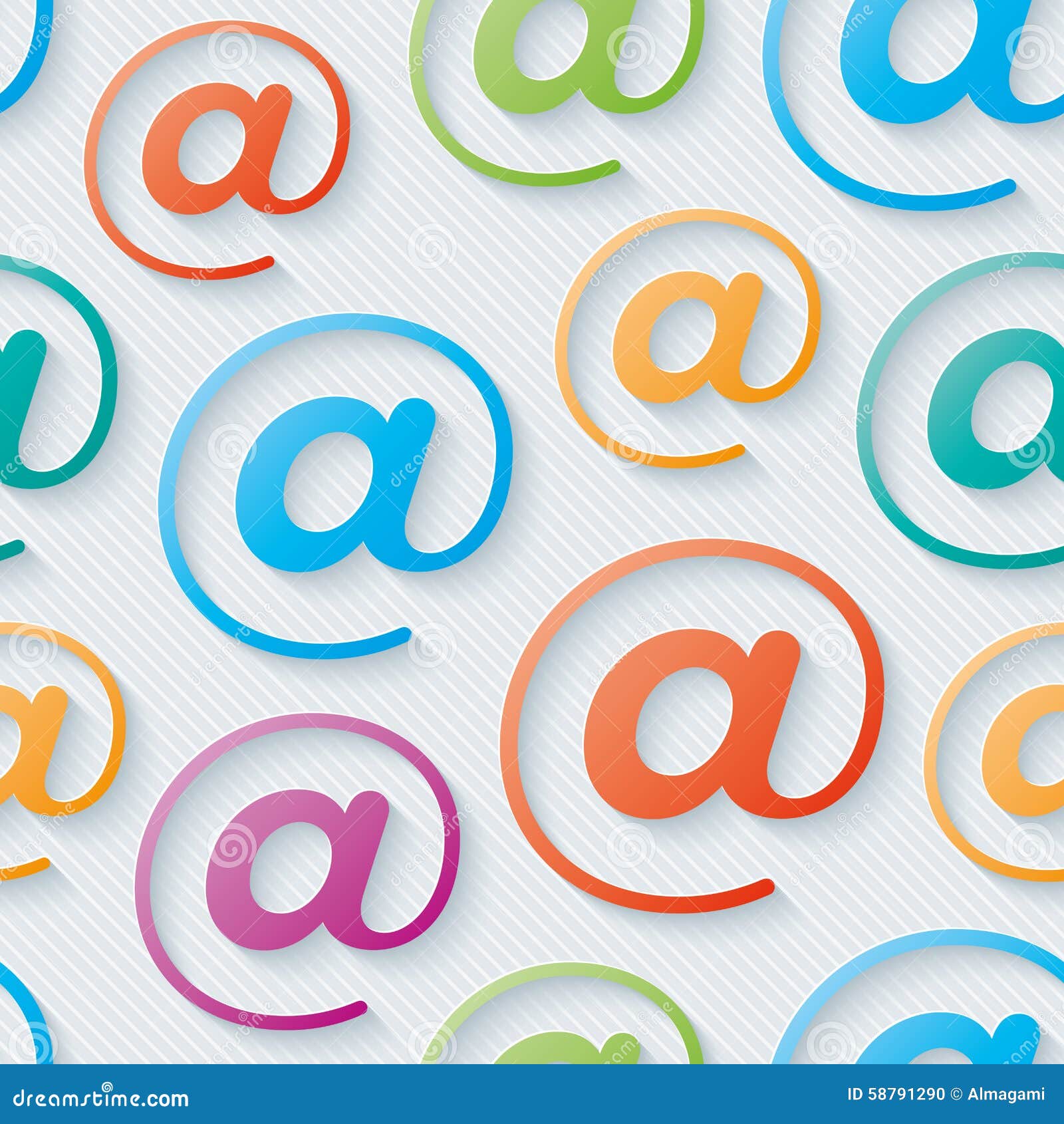 Colorful e-mail wallpaper. stock vector. Illustration of rainbow - 58791290