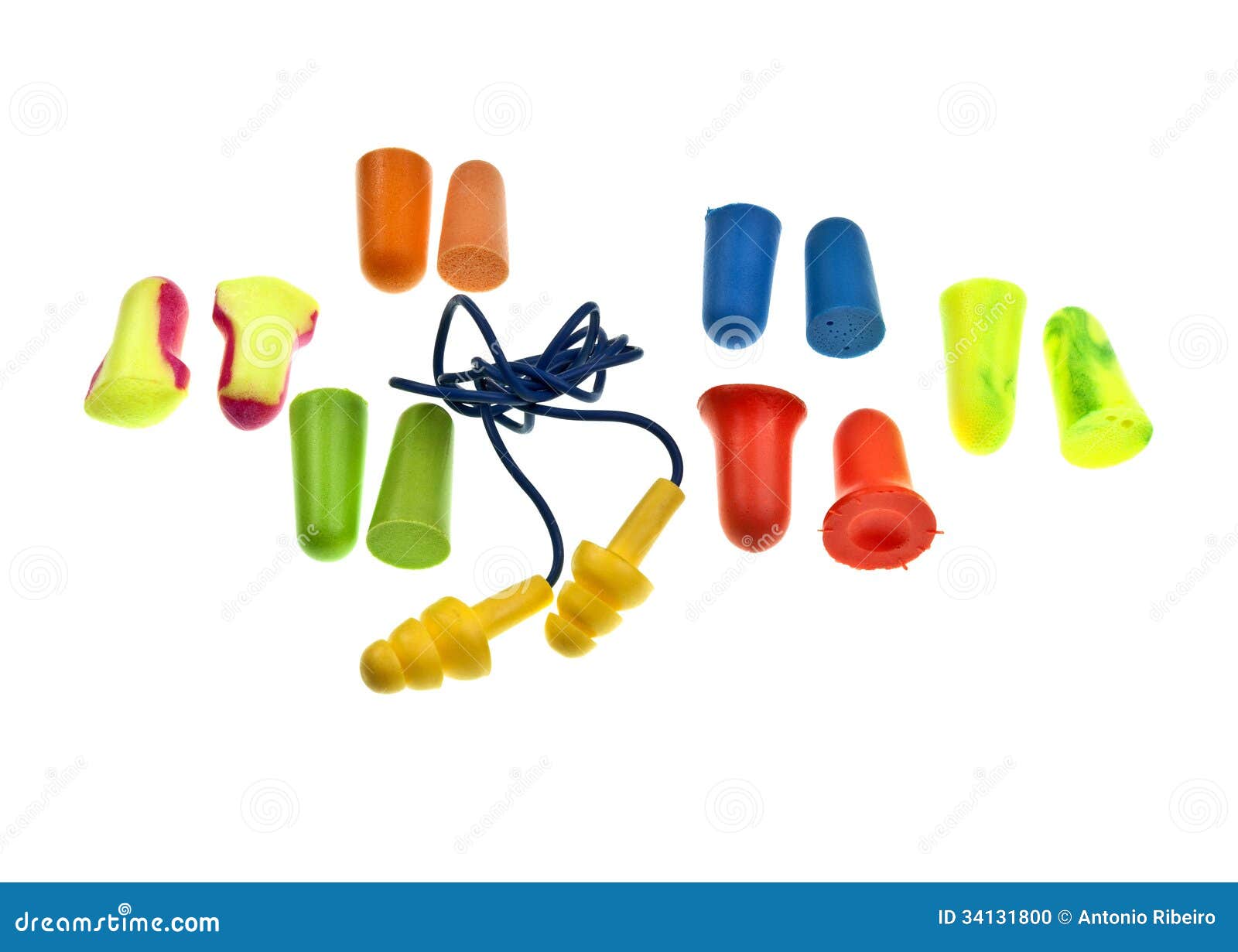 Colorful Ear Plugs stock photo. Image of protective, sound - 34131800