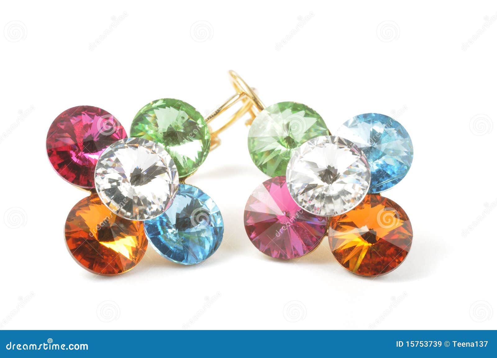 Colorful earrings stock image. Image of ornament, jeweled - 15753739