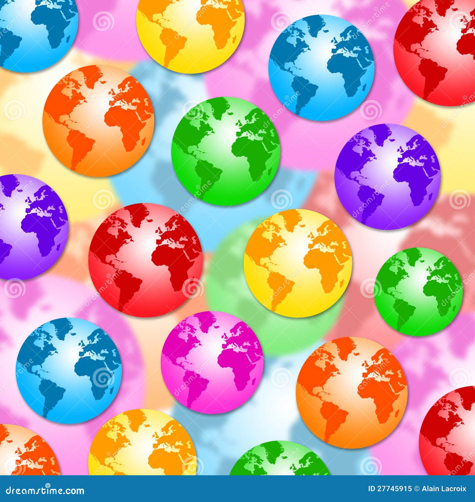 Colorful earth stock illustration. Illustration of international - 27745915