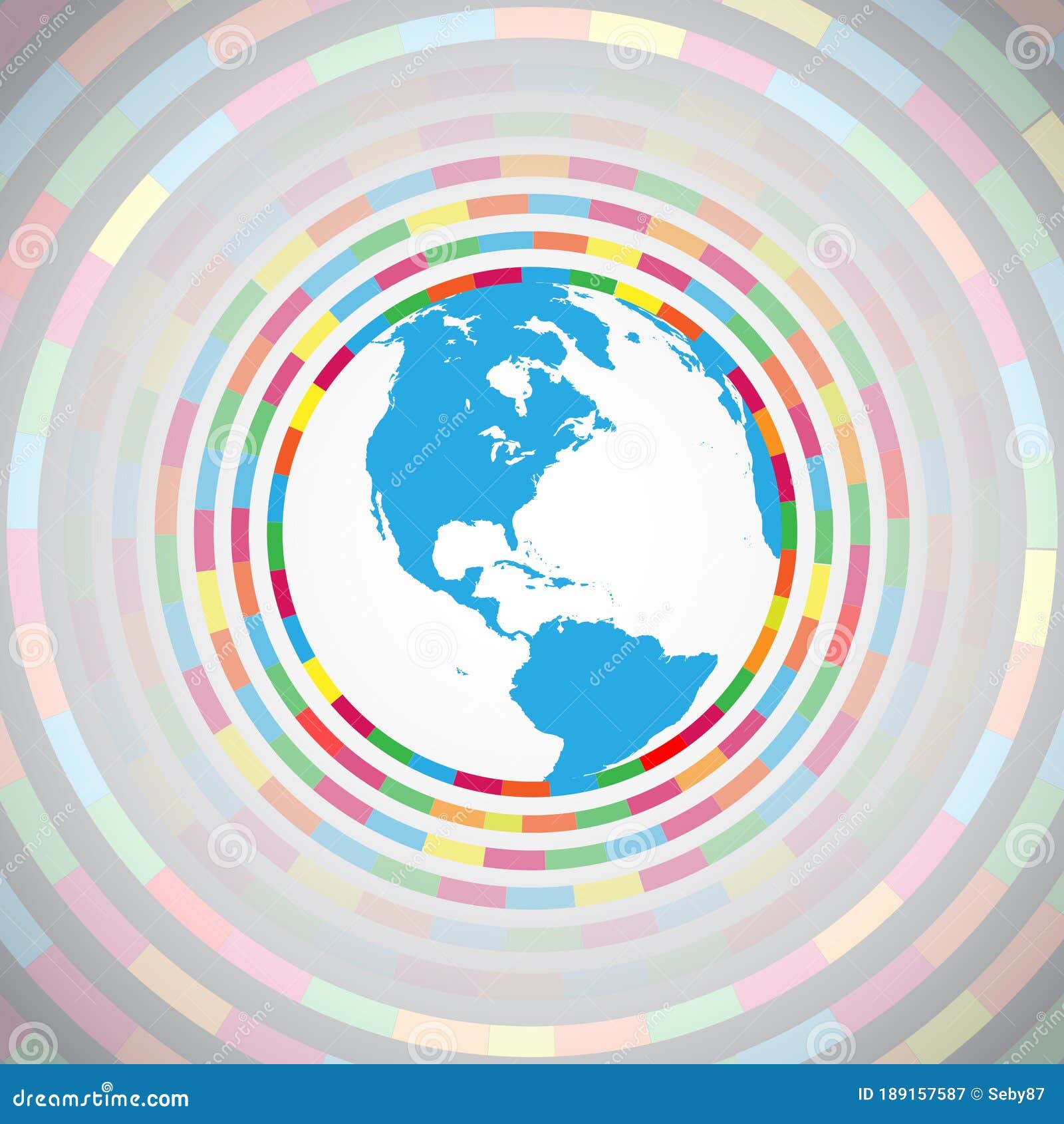 Colorful Earth vector stock vector. Illustration of glass - 189157587