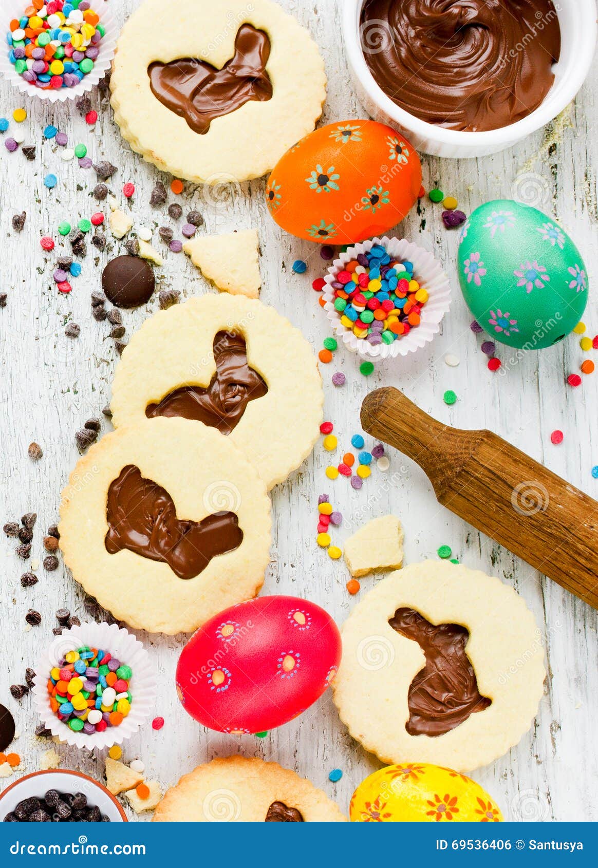 Colorful Easter Background Baking Stock Photo - Image of baking ...