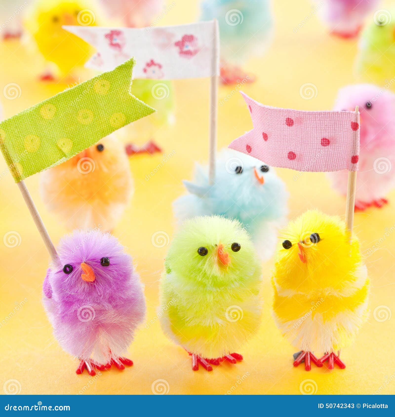 Colorful easter chicks stock image. Image of copy, bright - 50742343