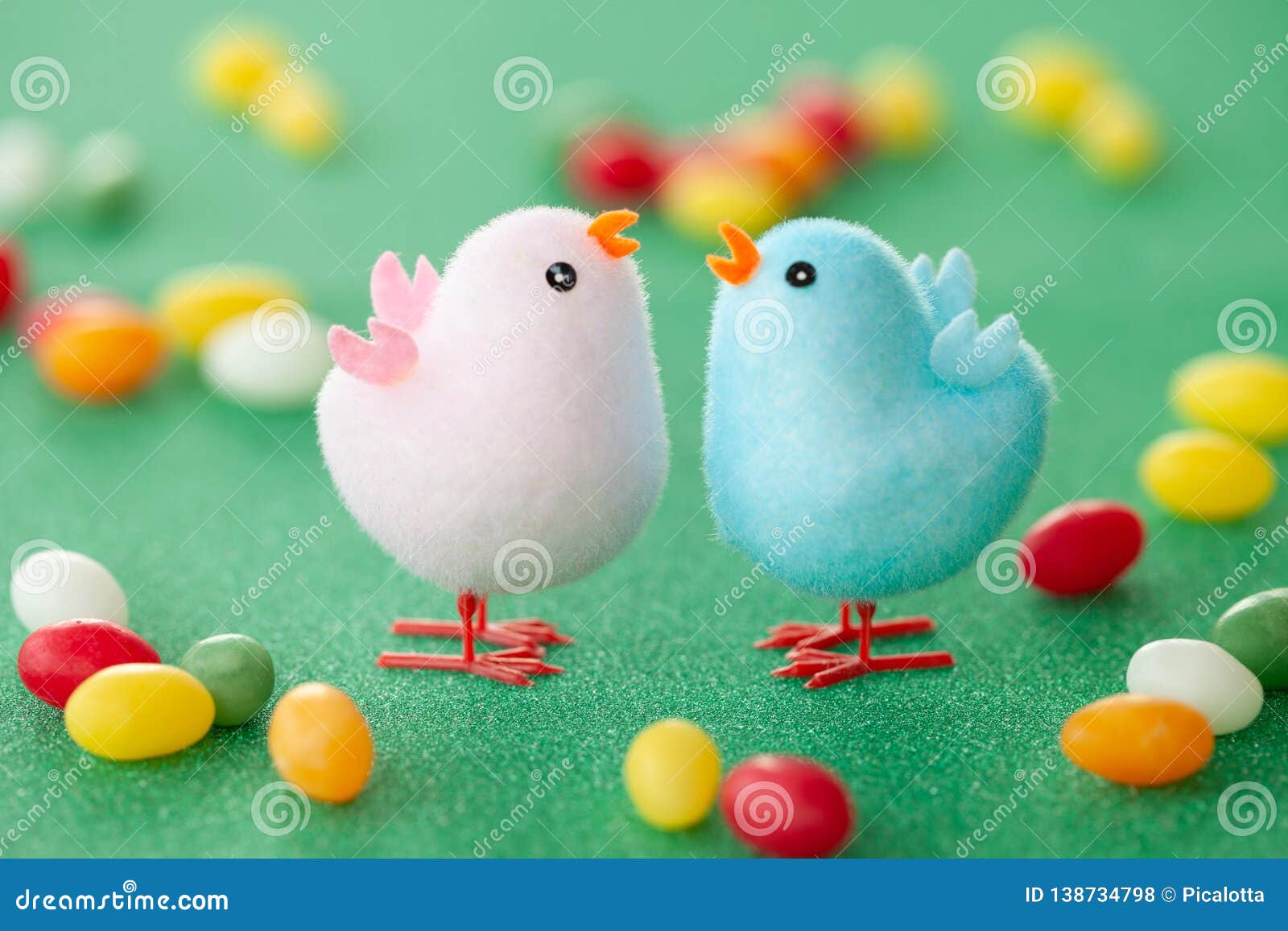 Colorful easter chicks stock photo. Image of spring - 138734798