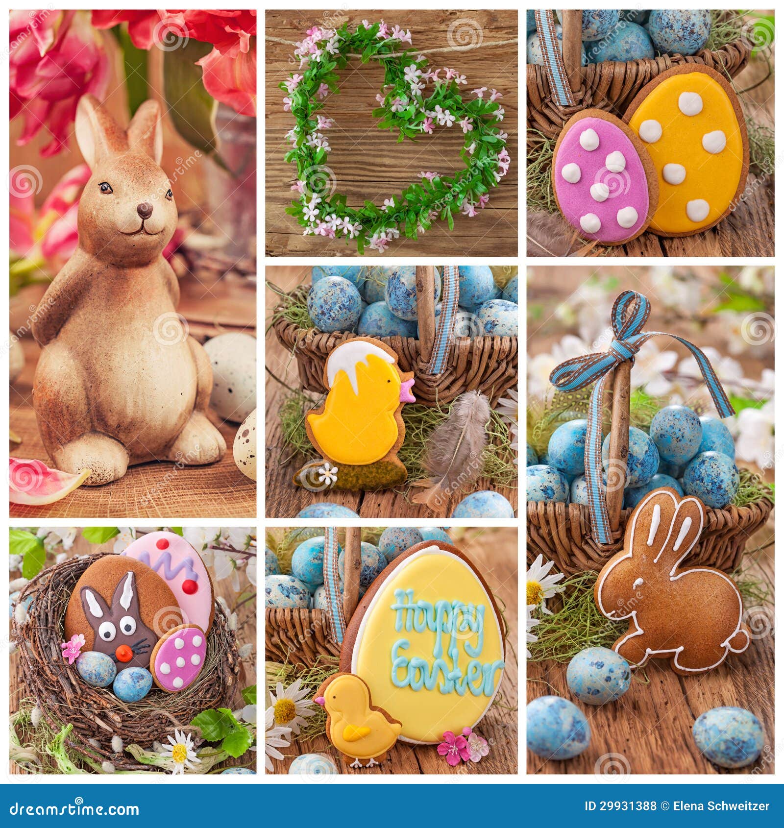 Easter Collage Photos Sign Background Royalty-Free Stock Photography ...