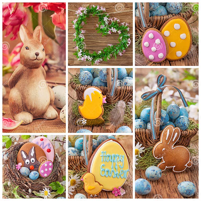 Colorful easter collage stock photo. Image of holiday - 29931388