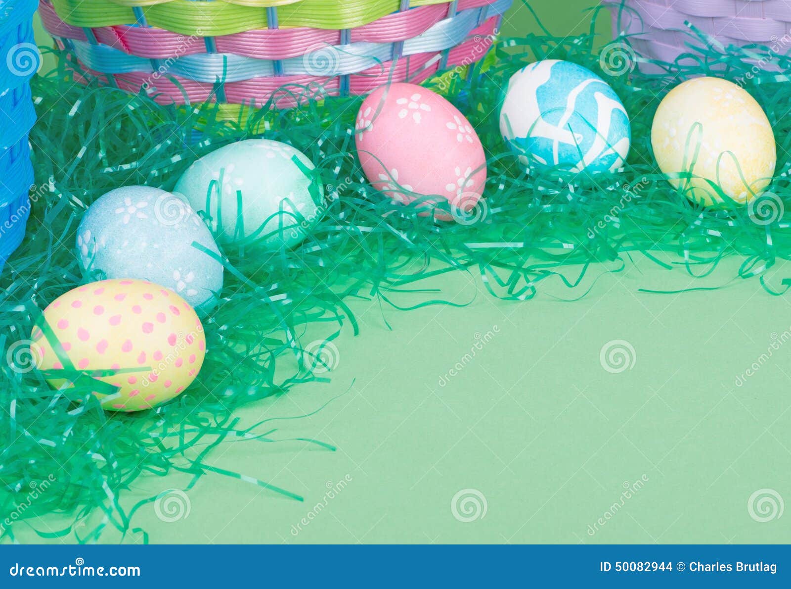 Colorful Easter Egg Border stock photo. Image of copy - 50082944