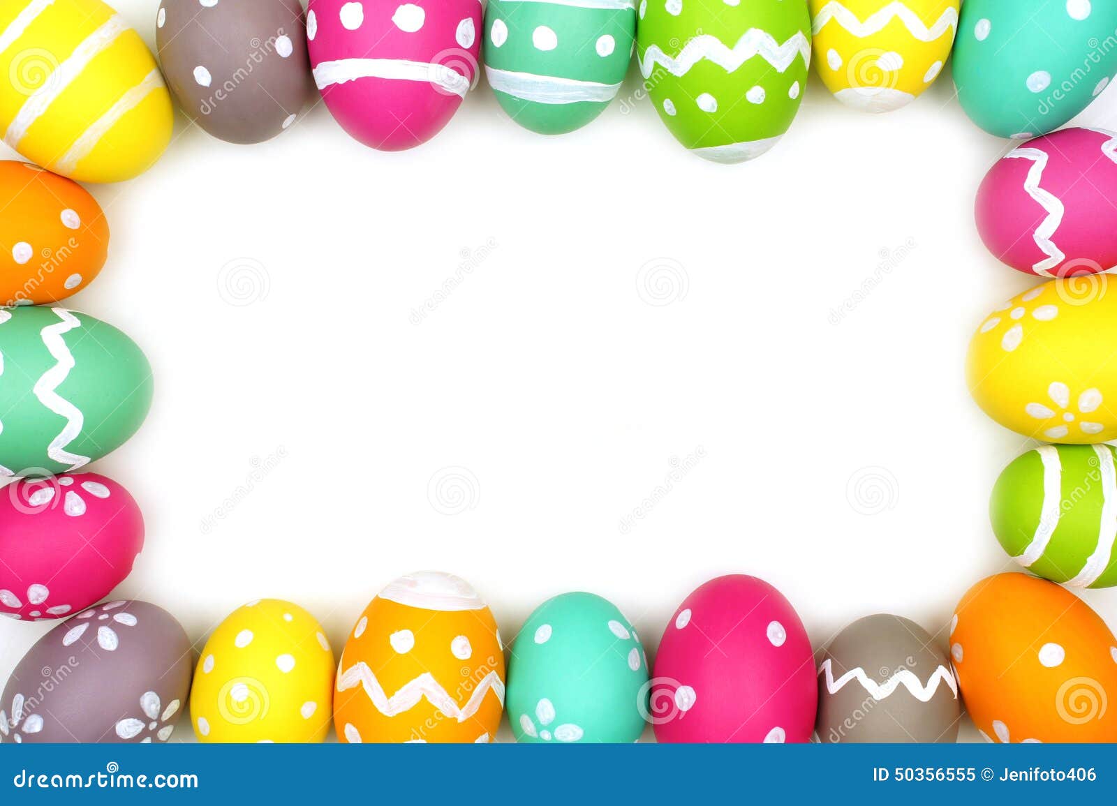 Colorful Easter egg frame stock image. Image of painted - 50356555