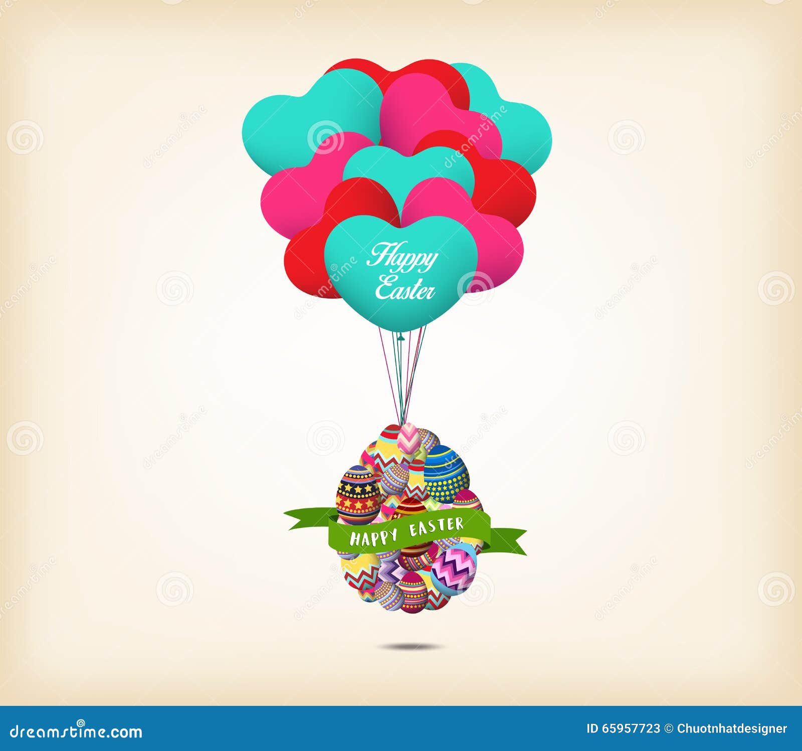 Colorful Easter Egg Style Balloons Stock Vector - Illustration of ...