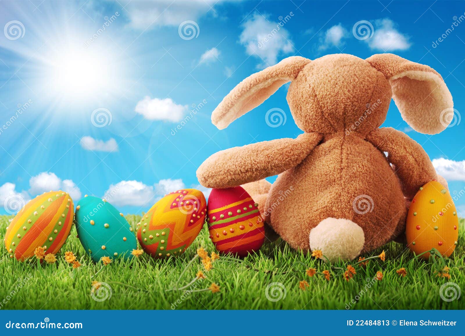 Colorful easter eggs stock image. Image of orange, colorful - 22484813