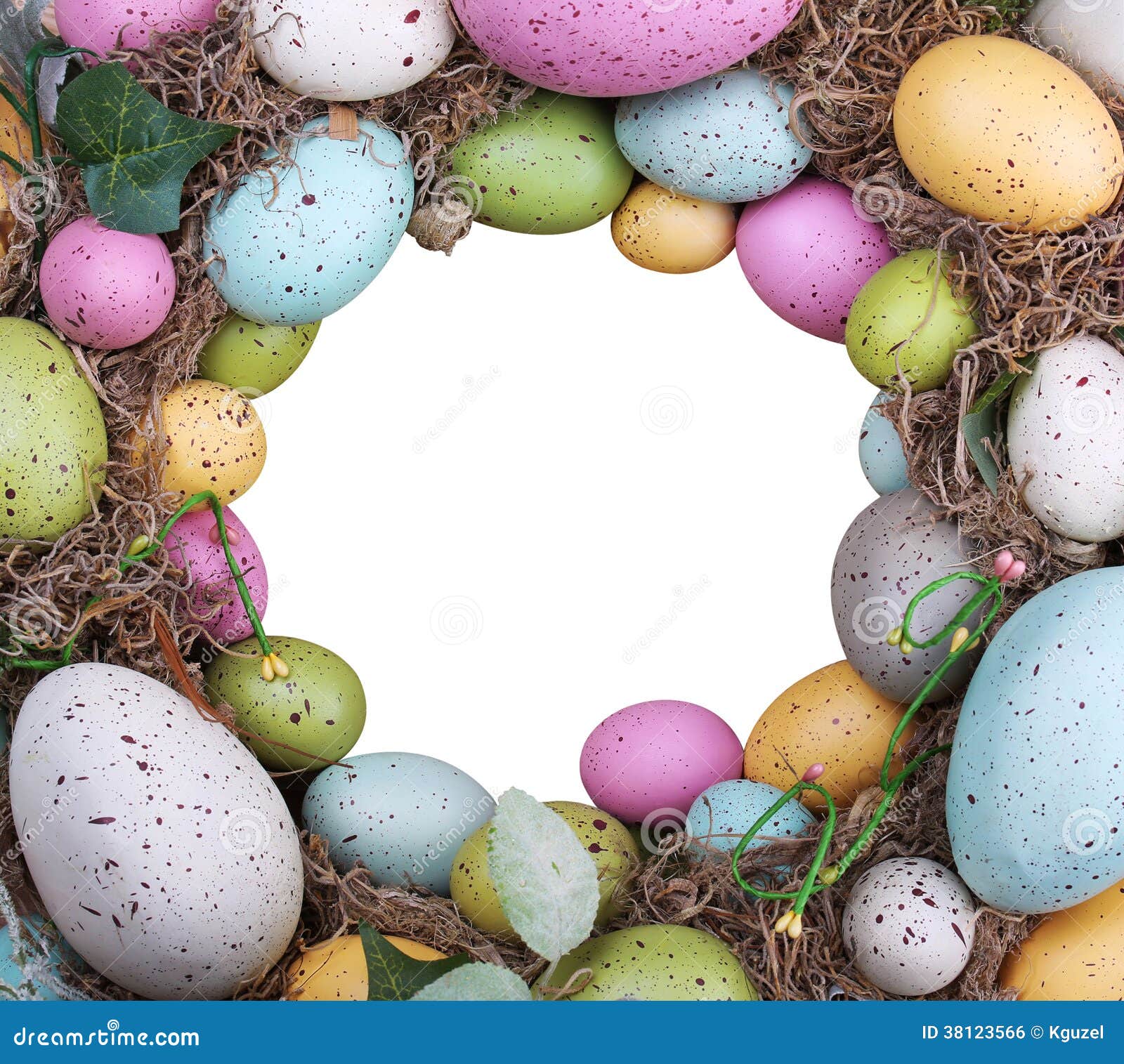 Colorful Easter Eggs Border. Stock Photo - Image of decorative ...