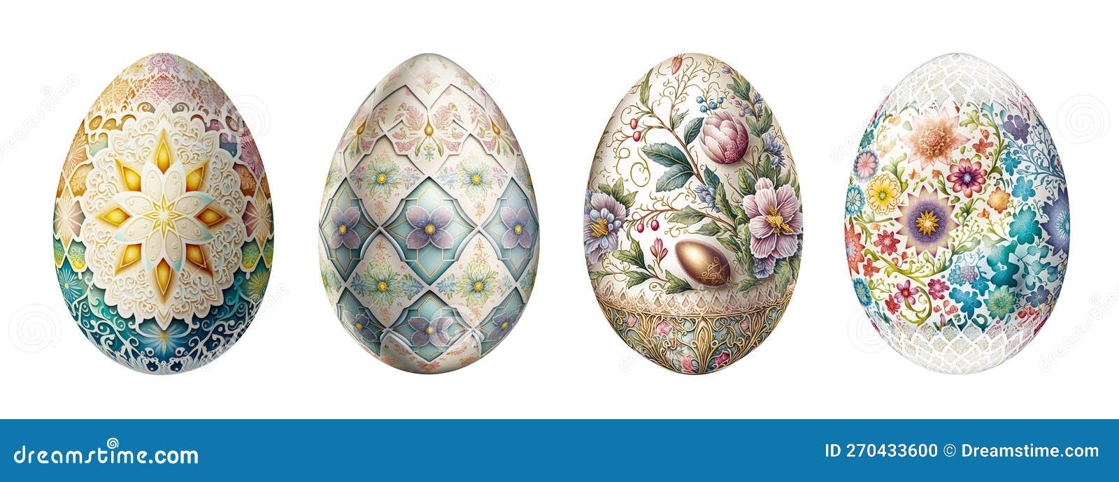 Colorful Easter Eggs Collection - Generative AI Stock Photo - Illustration of holiday, element ...