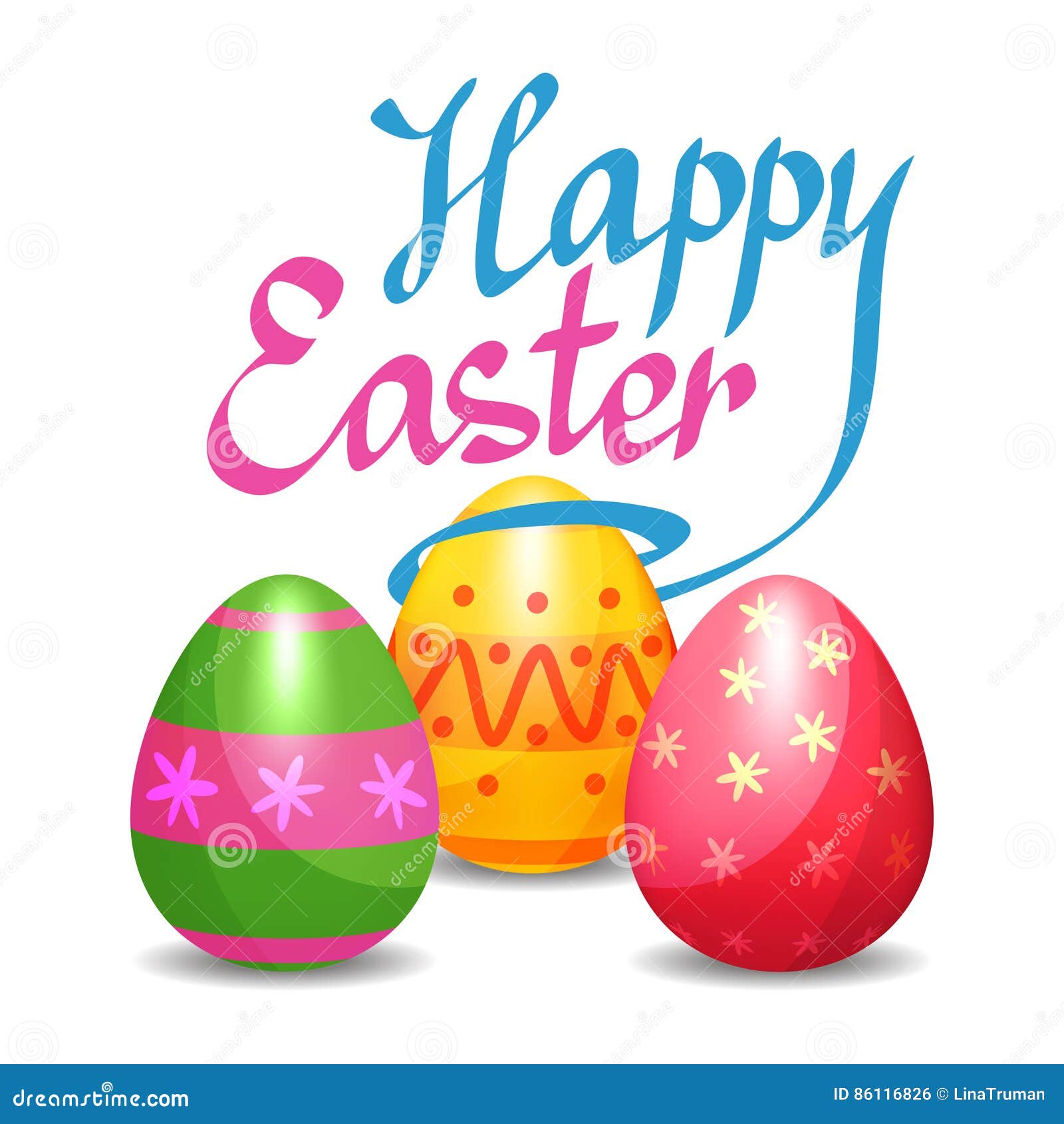 Colorful Easter Eggs for Easter Holidays Design. Easter Vector Stock ...
