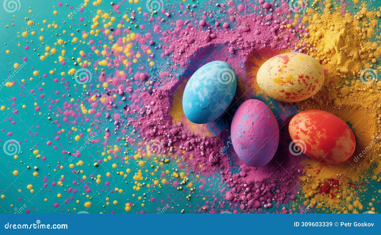 Colorful Easter Eggs stock image. Image of joyful, holi - 309603339