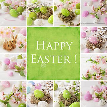 Easter collage stock photo. Image of holiday, time, colorful - 68374688