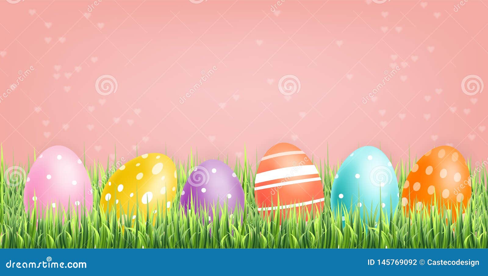 Colorful Easter Eggs Vector Realistic. Spring Holiday Banner. 3d ...