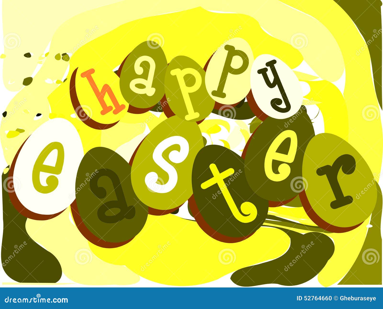 Colorful Easter Greeting Card Stock Vector - Illustration of decorated ...