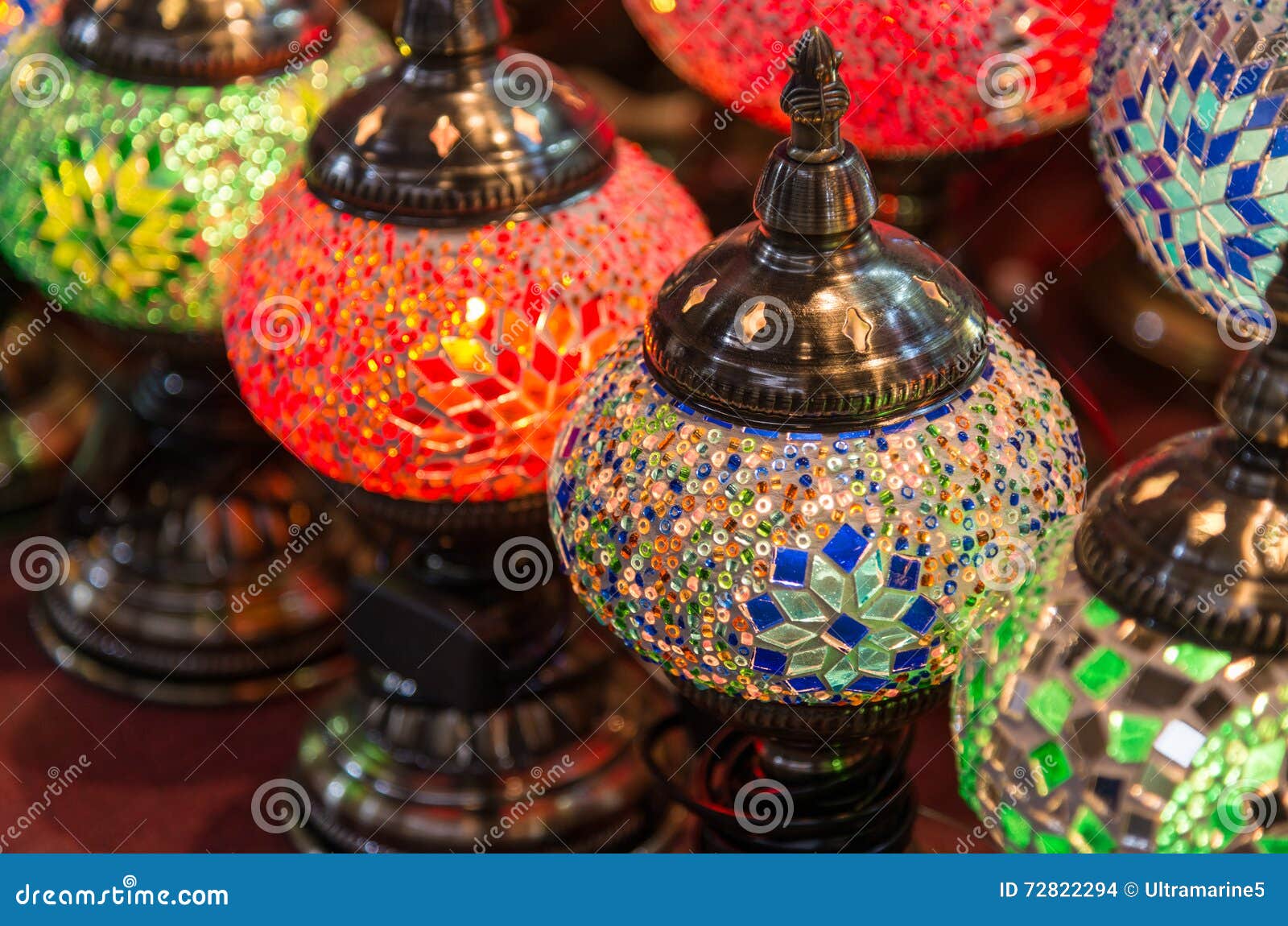 Colorful eastern lanterns stock photo. Image of equipment - 72822294