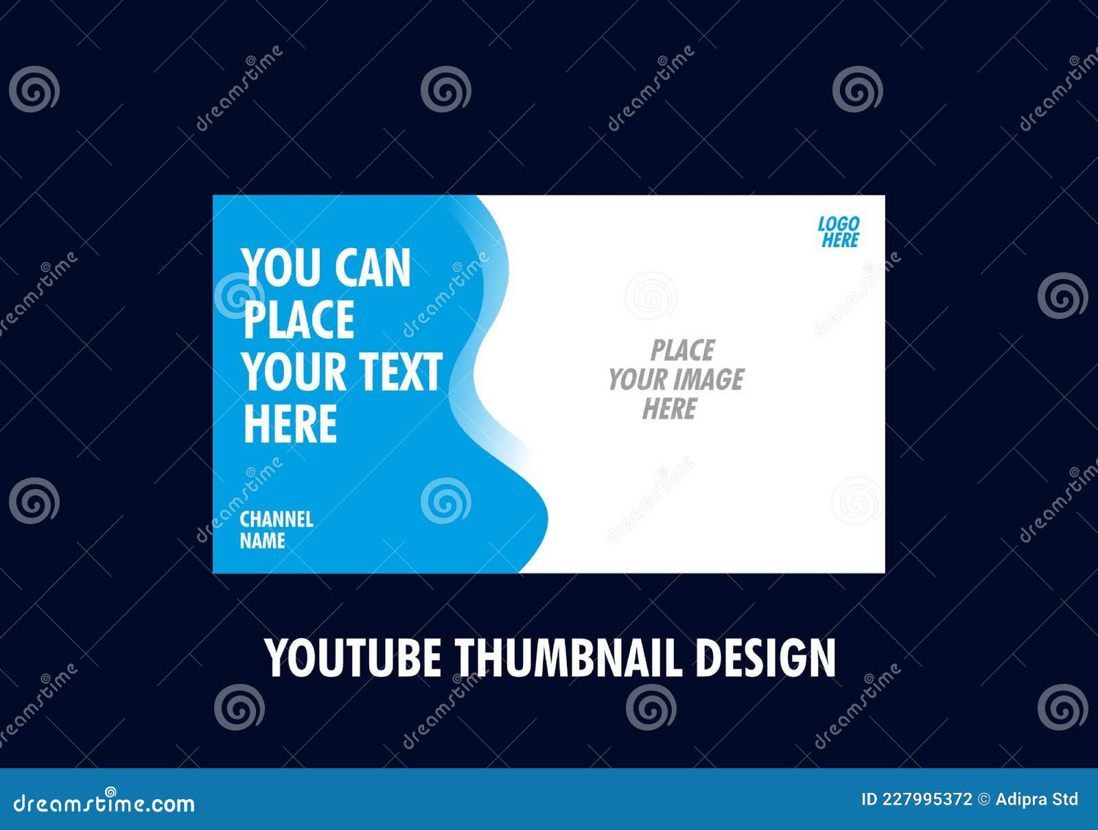 Colorful Editable Youtube Thumbnail Design Stock Vector - Illustration ...
