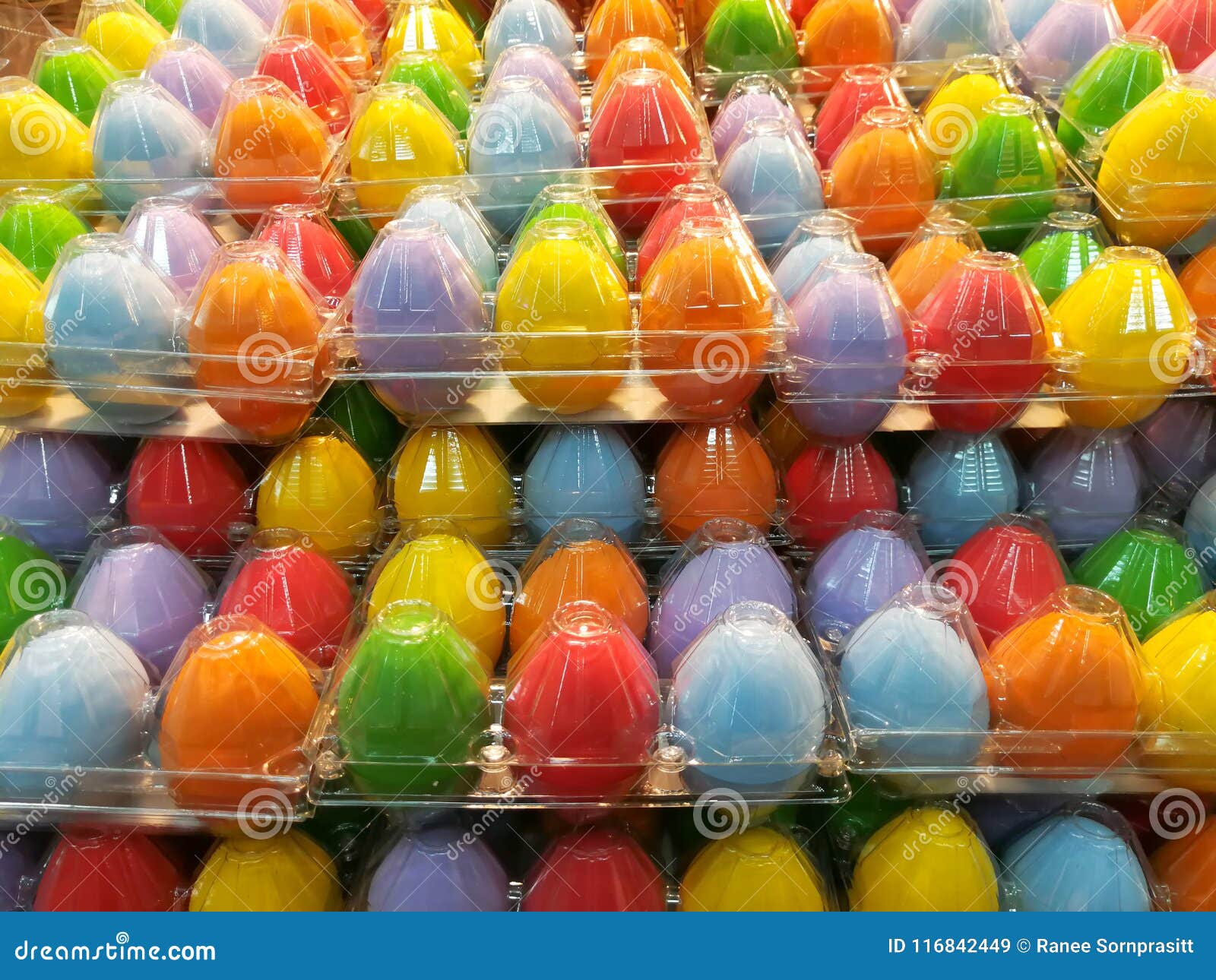 Colorful eggs stock image. Image of food, package, color - 116842449