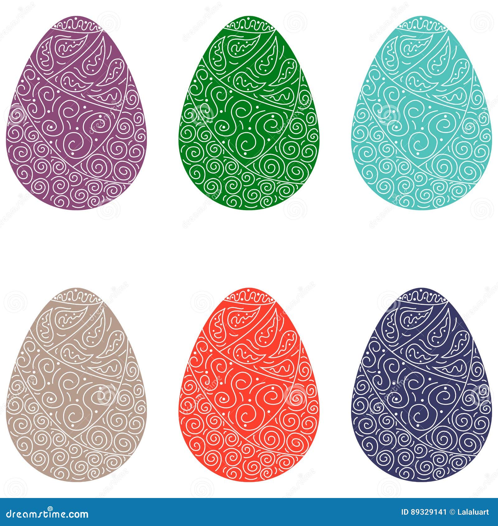 Colorful eggs stock illustration. Illustration of group - 89329141