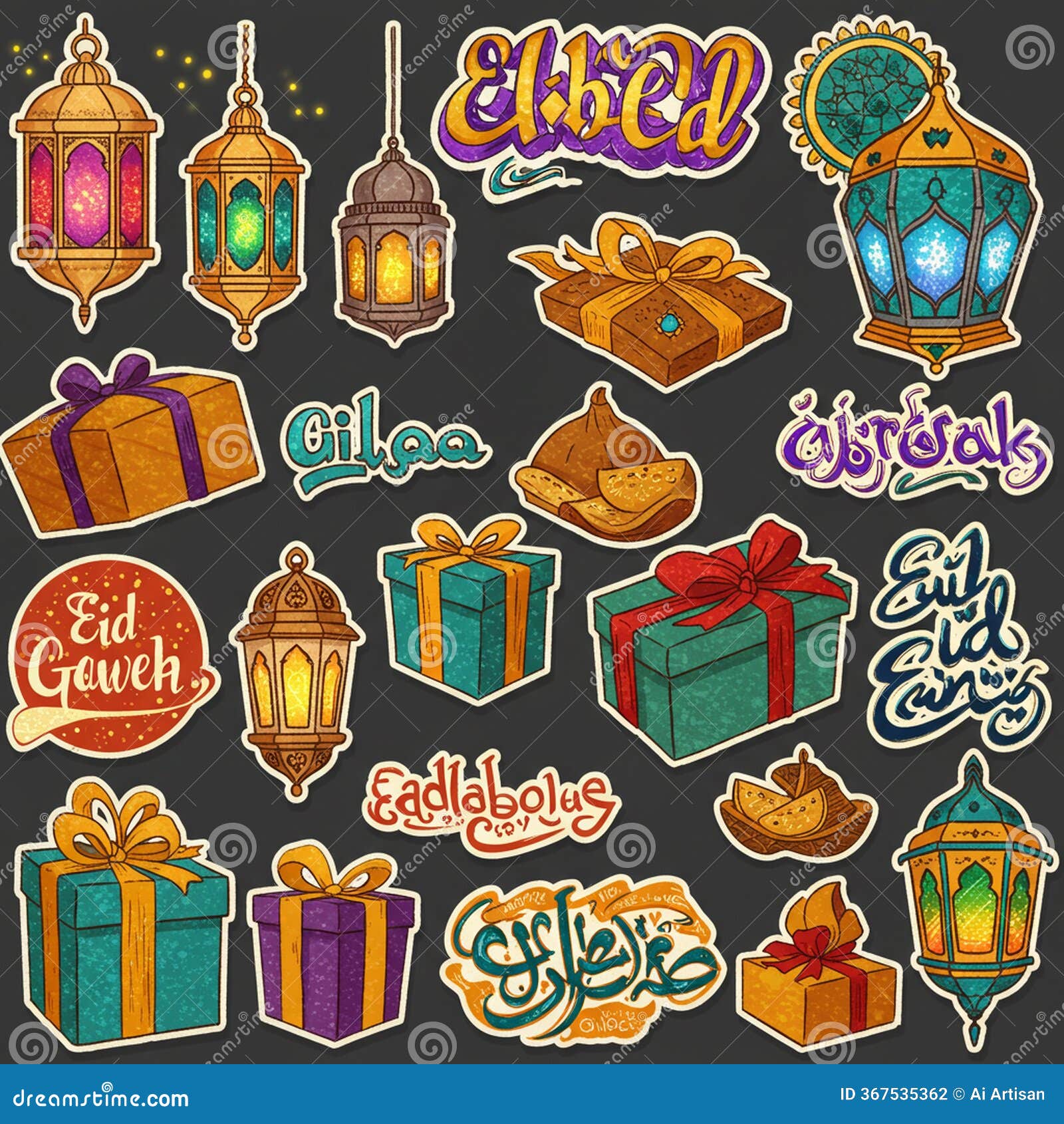 Stylized Arabic Calligraphy With Candles Royalty-Free Stock Photo ...